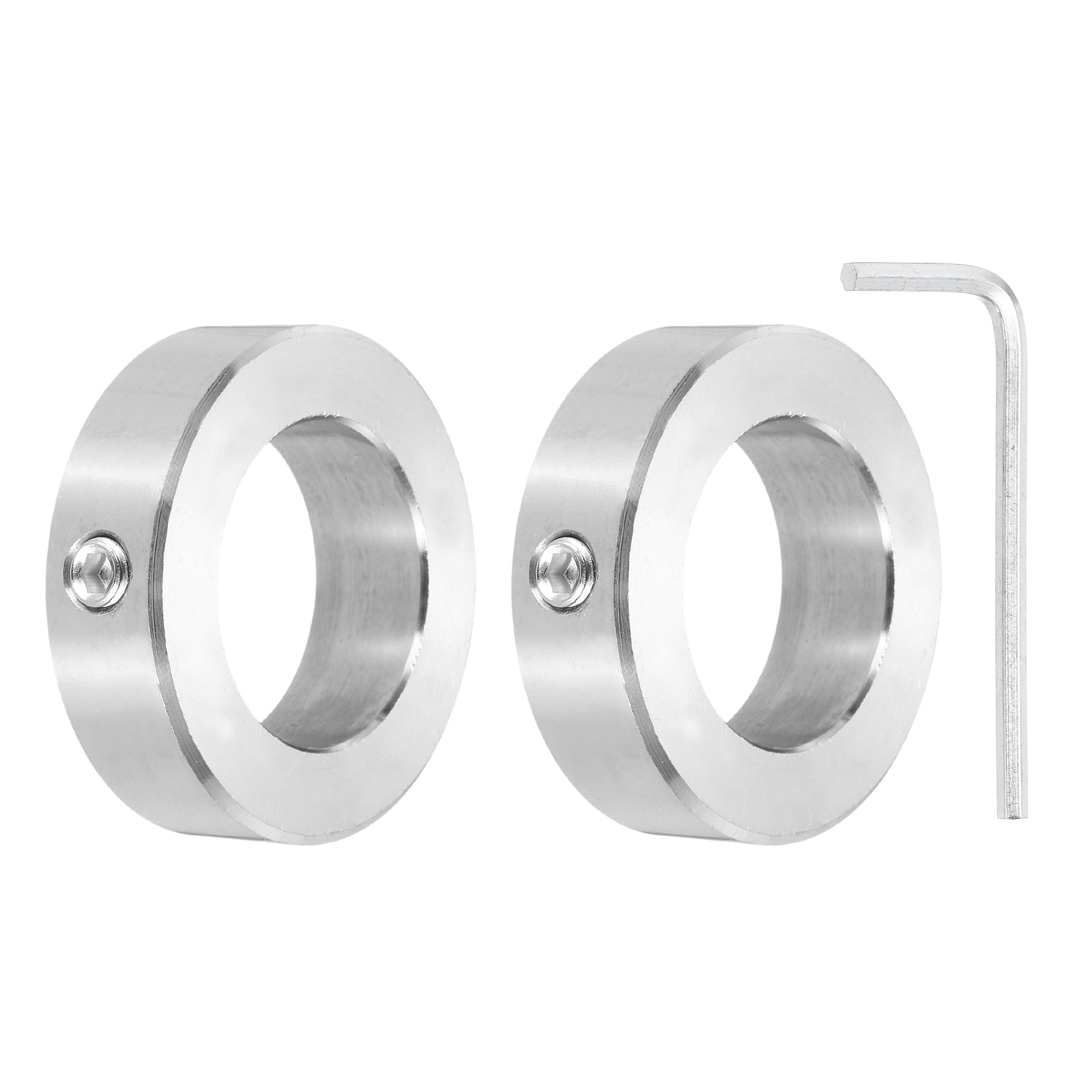 Uxcell 2 Pcs Shaft Collars, 35mm Bore Solid Stainless Steel Set 1 Screw ...