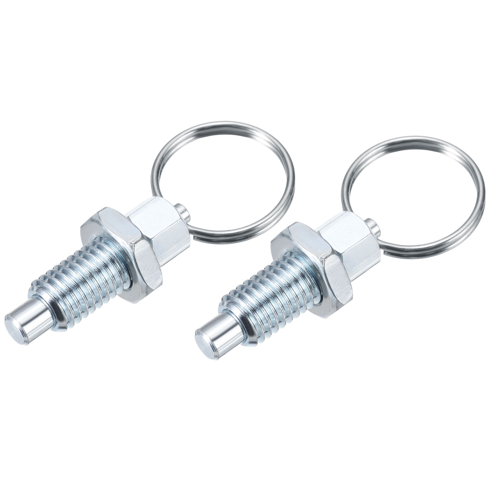 Uxcell Spring Plunger with Pull Ring, Carbon Steel Pull Ring Indexing ...