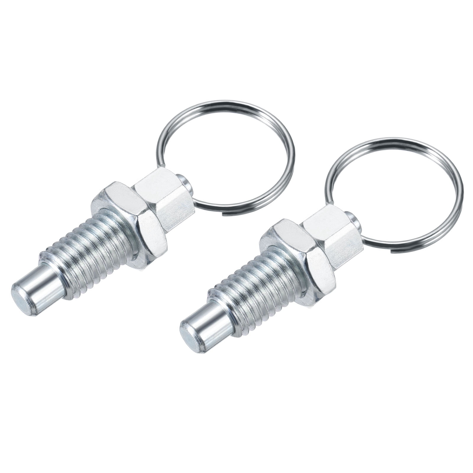Uxcell Spring Plunger with Pull Ring, Carbon Steel Pull Ring Indexing Plunger Retractable Spring ...