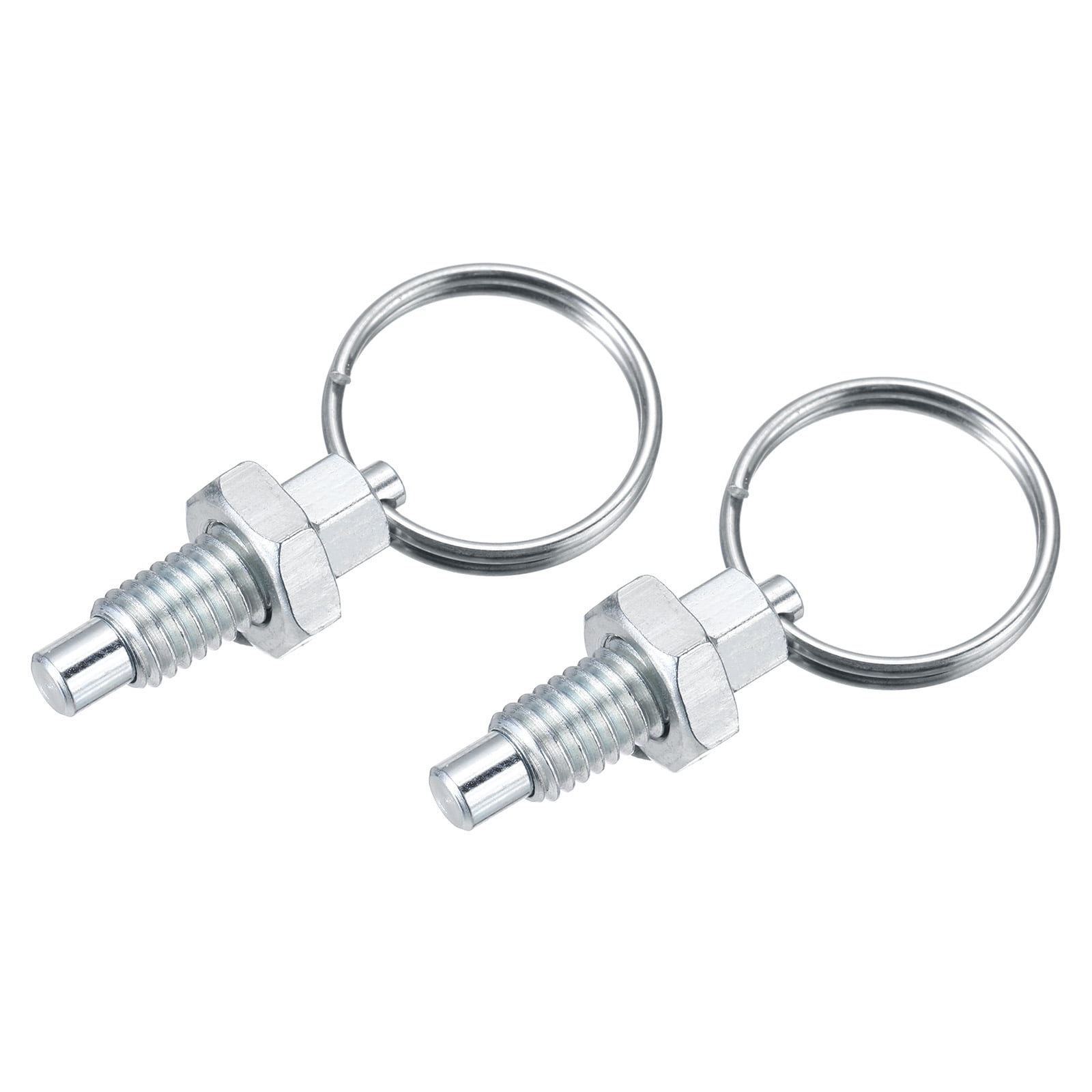 Uxcell Spring Plunger with Pull Ring, Carbon Steel Pull Ring Indexing ...