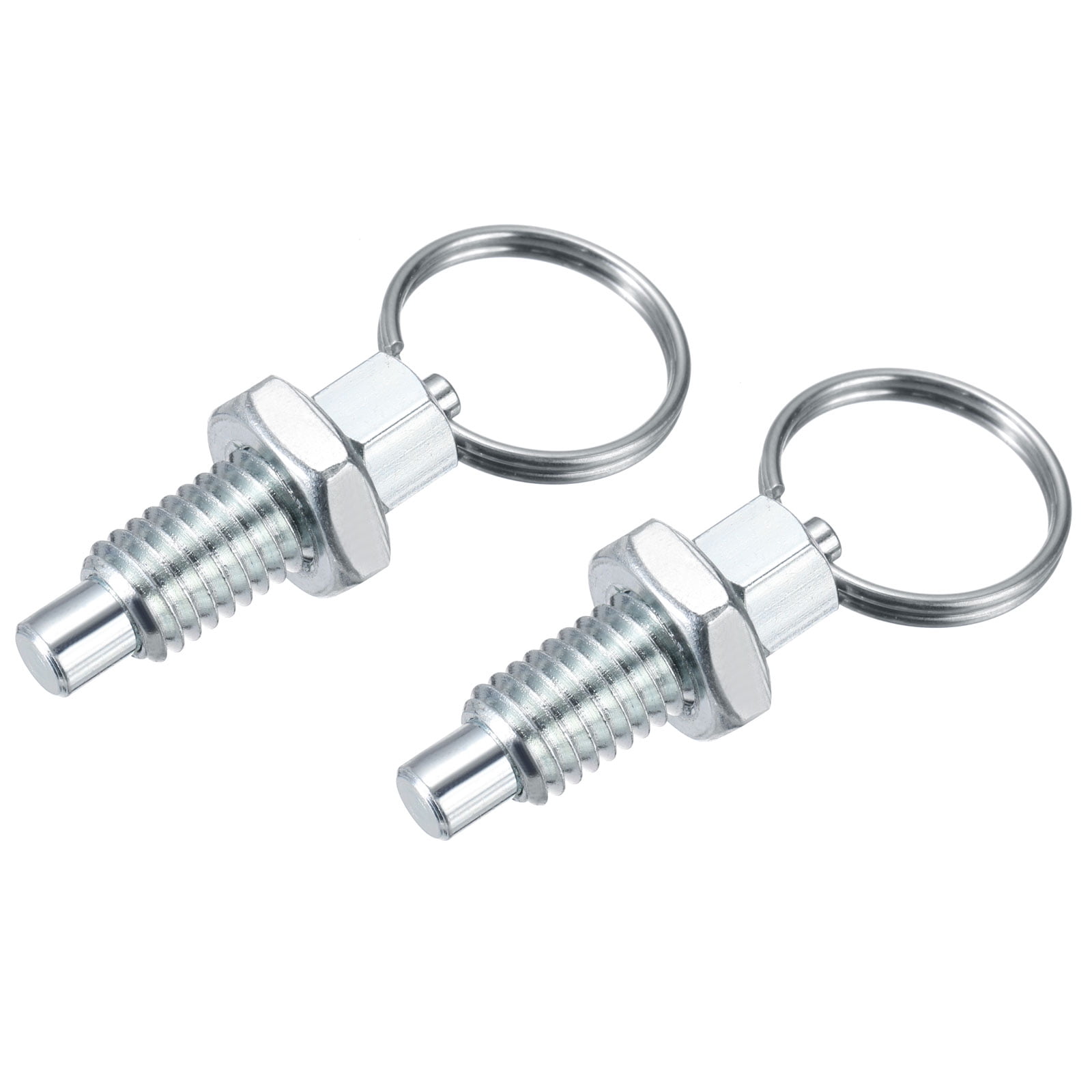 Uxcell Spring Plunger with Pull Ring, Carbon Steel Pull Ring Indexing ...