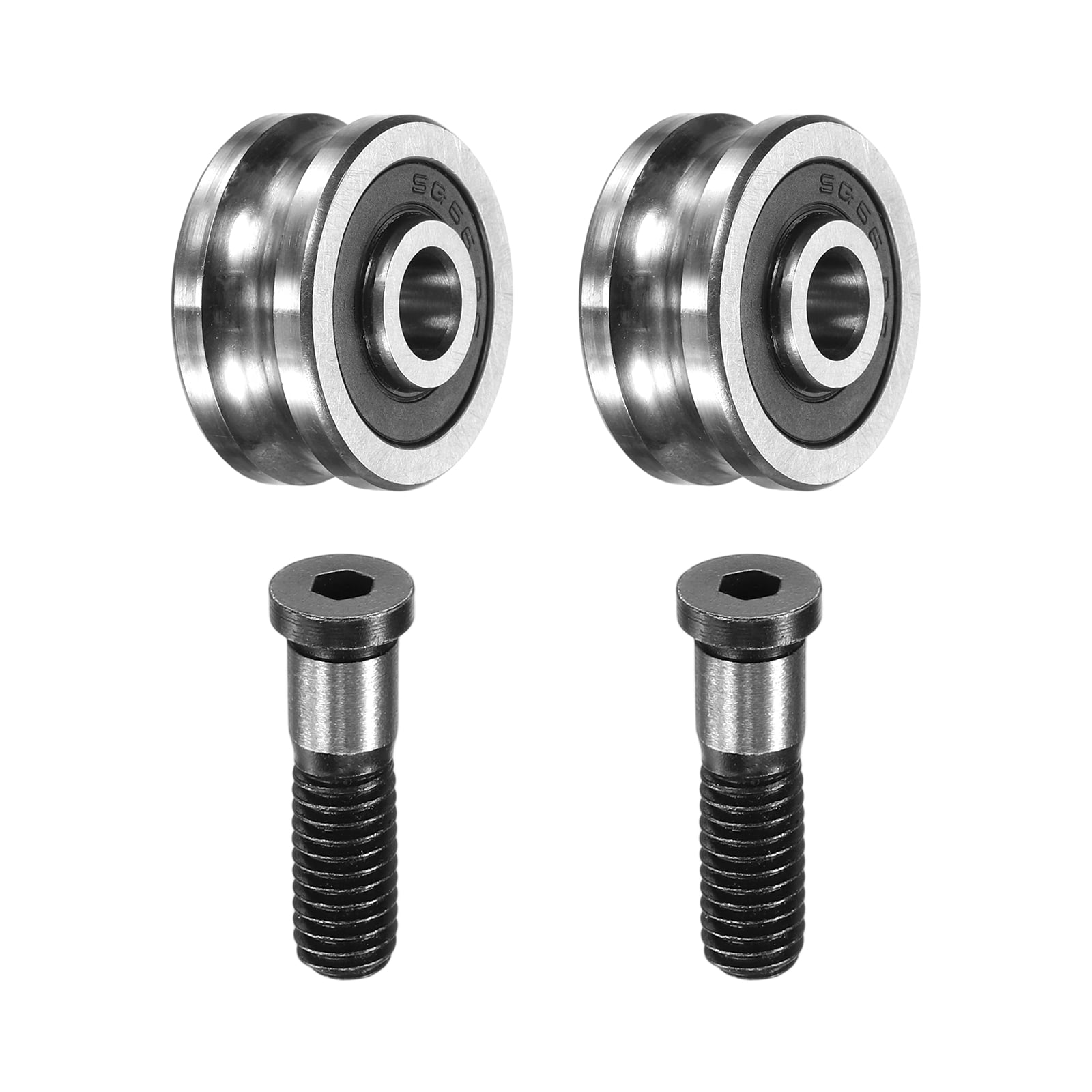 Uxcell 2 Pcs U Groove Bearings, 6x22x10mm Rail Ball Bearings Groove ...