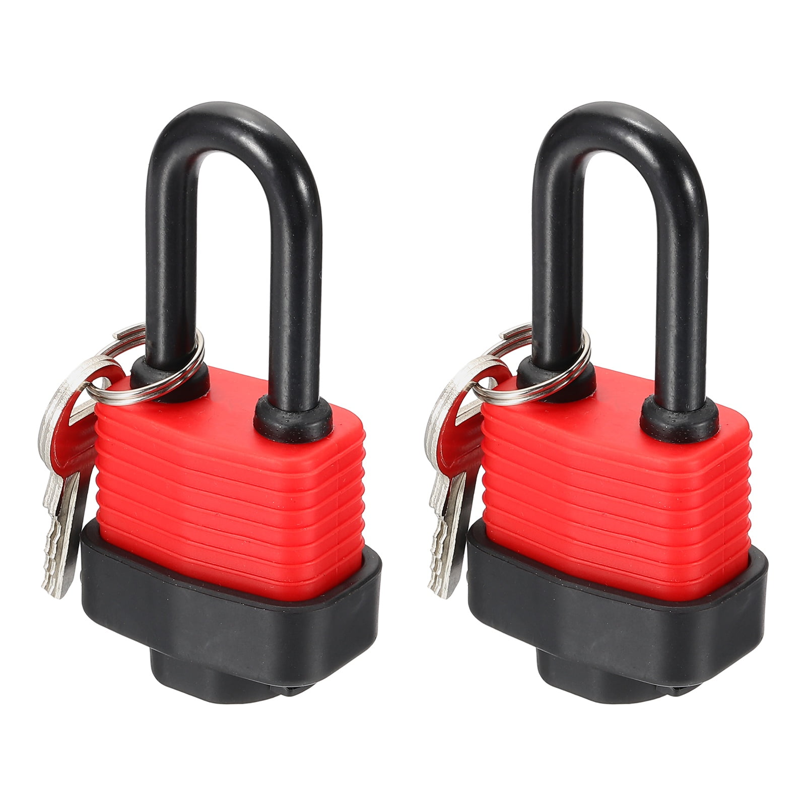 Uxcell 2 Pcs Weatherproof Padlocks, 1.5 Inch Wide Alloy Steel Outdoor ...