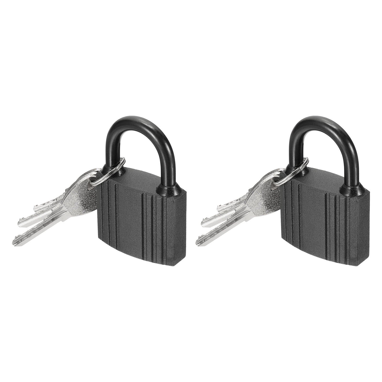 Uxcell 2 Pcs Weatherproof Padlocks, 1.9 Inch Wide Alloy Steel Outdoor ...