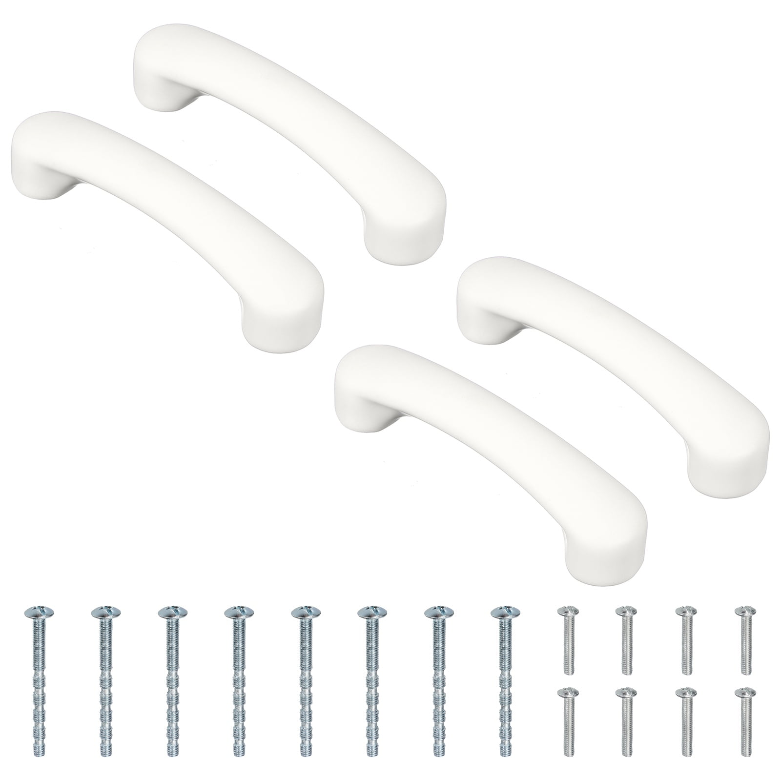 Uxcell 4 Pcs White Ceramic Cabinet Drawer Pulls for Kitchen Cupboard ...