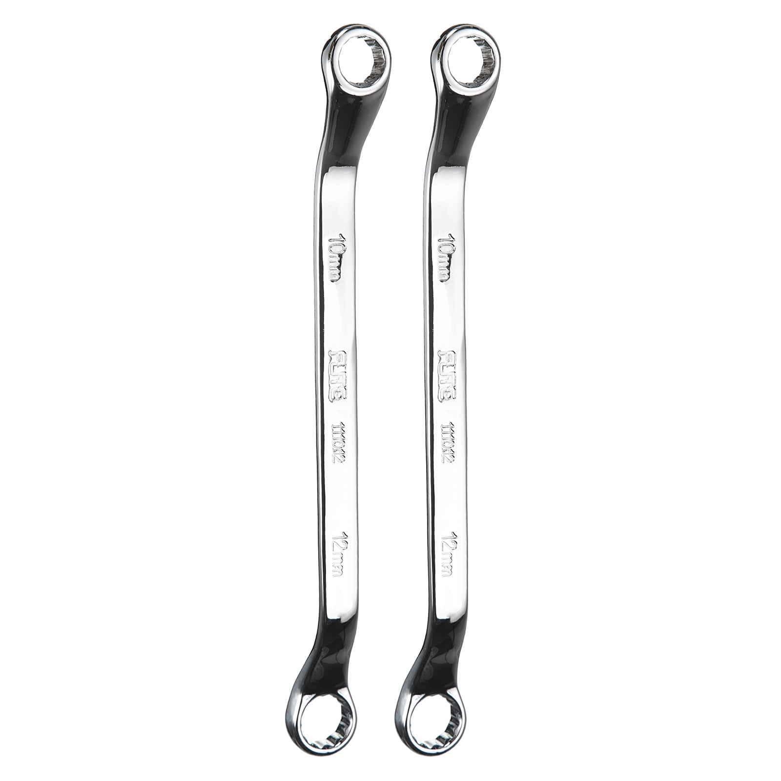 Uxcell 2 Pieces 45 Degree Offset Box End Wrenches 10mm x 12mm Metric 12 ...