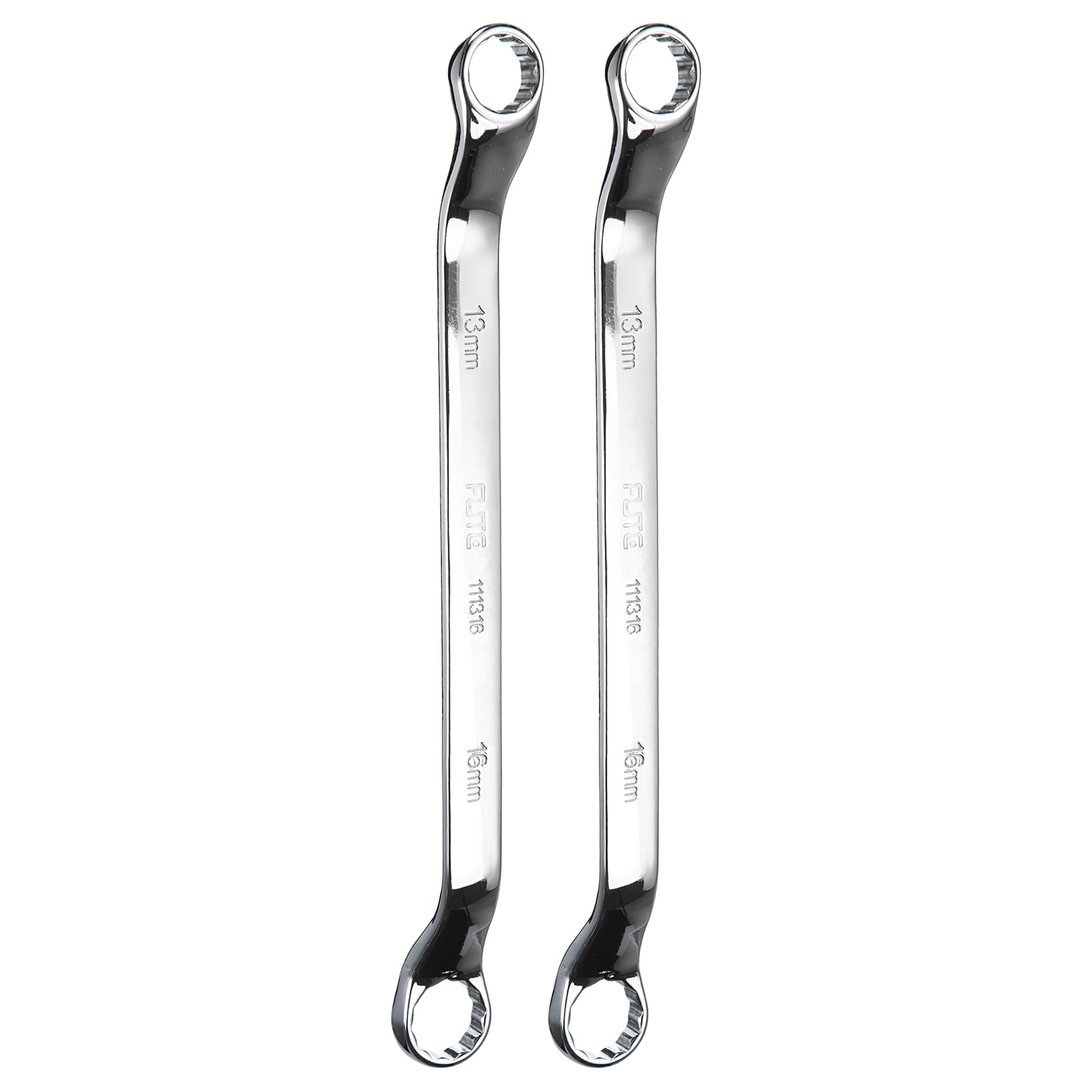 Uxcell 2 Pieces 45 Degree Offset Box End Wrenches 13mm x 16mm Metric 12 ...