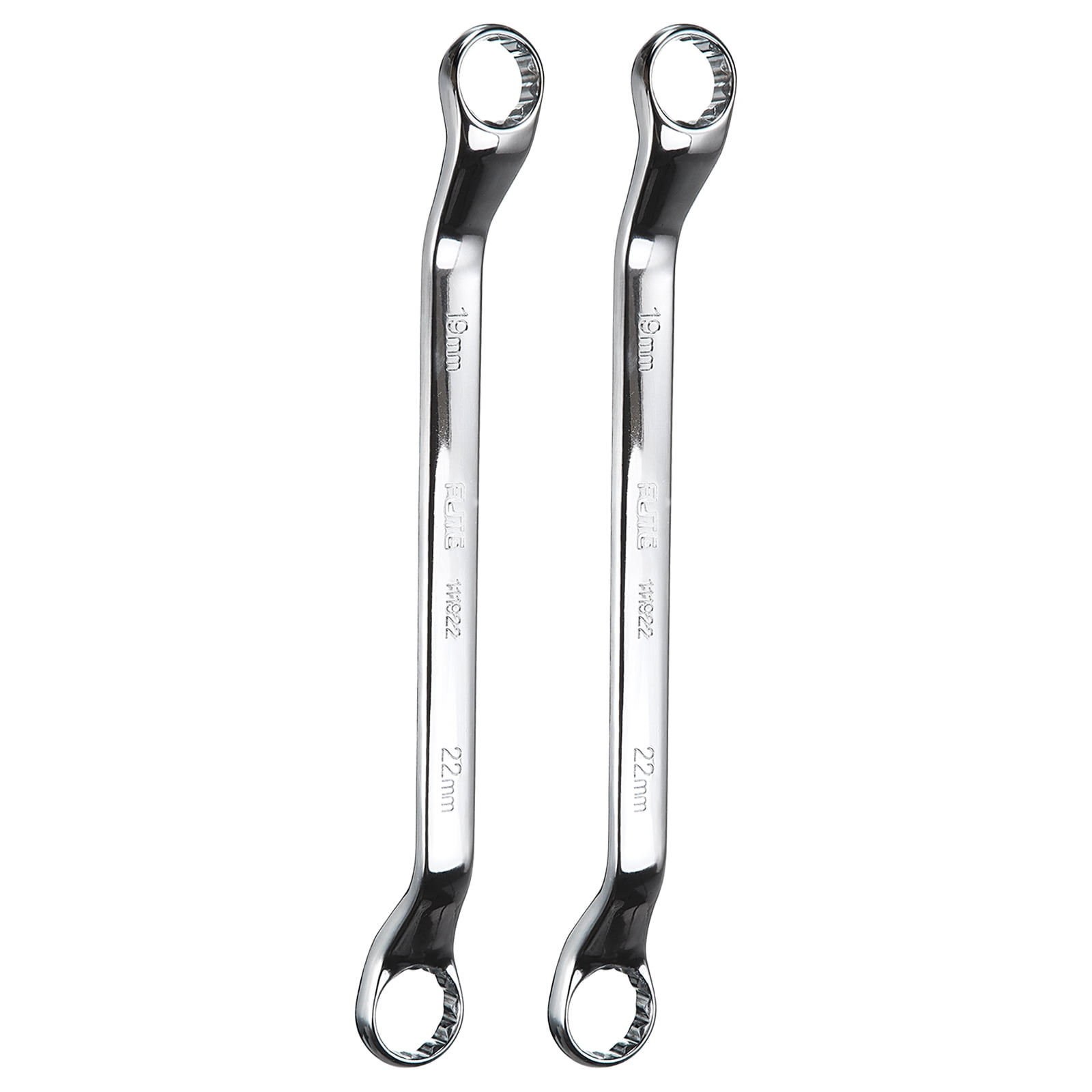 Uxcell 2 Pieces 45 Degree Offset Box End Wrenches 19mm x 22mm Metric 12 ...