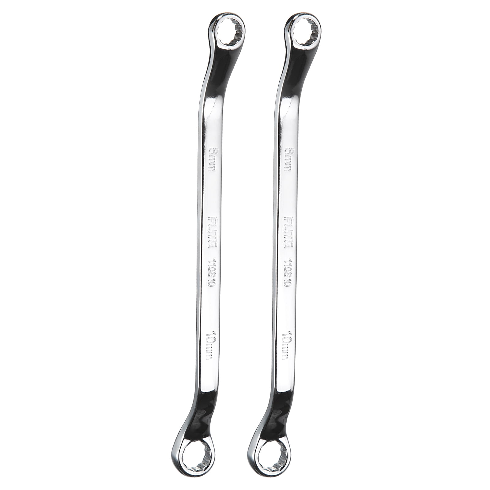Uxcell 2 Pieces 45 Degree Offset Box End Wrenches 8mm x 10mm Metric 12 ...