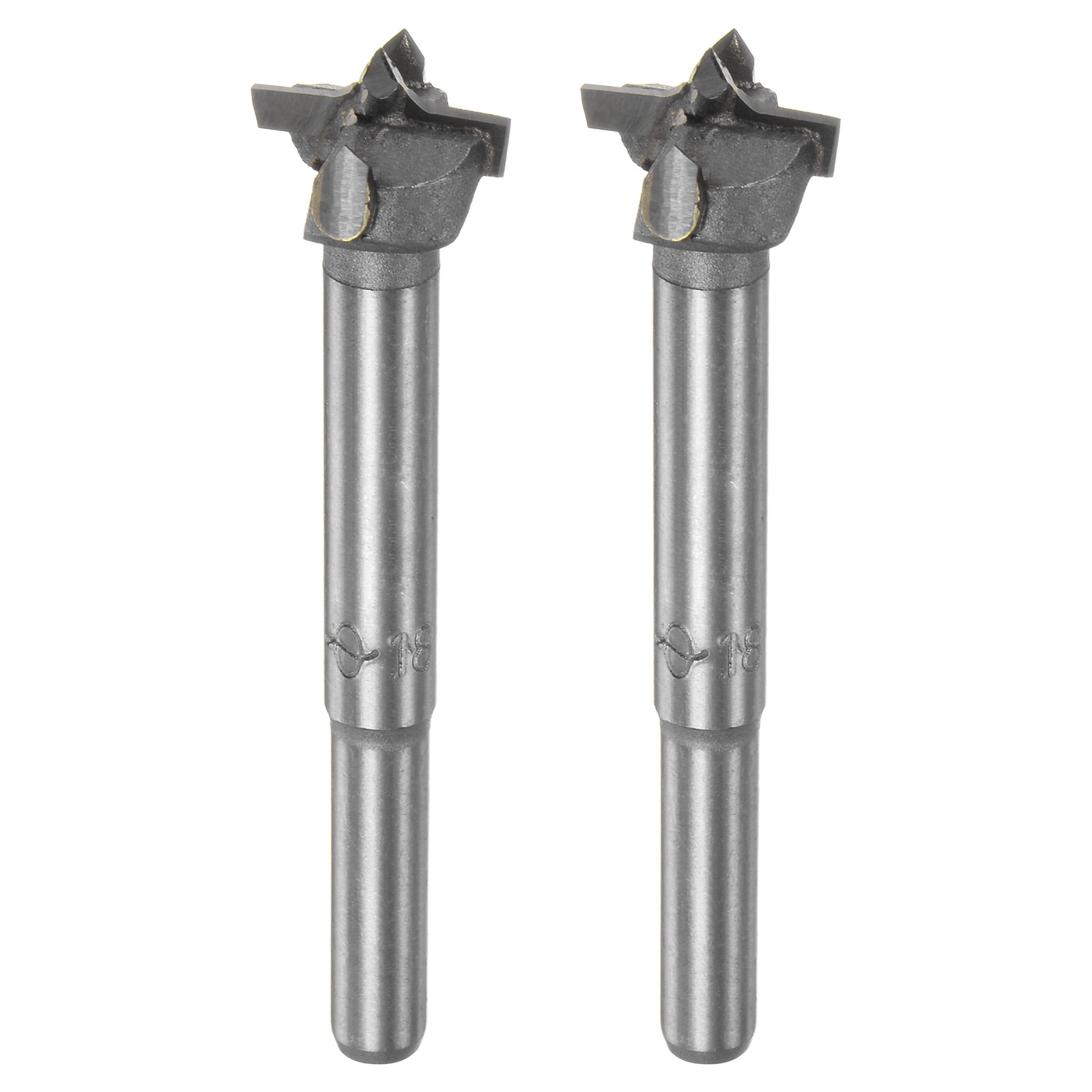 Uxcell 2 Pieces Forstner Drill Bits 18mm (11/16") Tungsten Carbide Wood ...