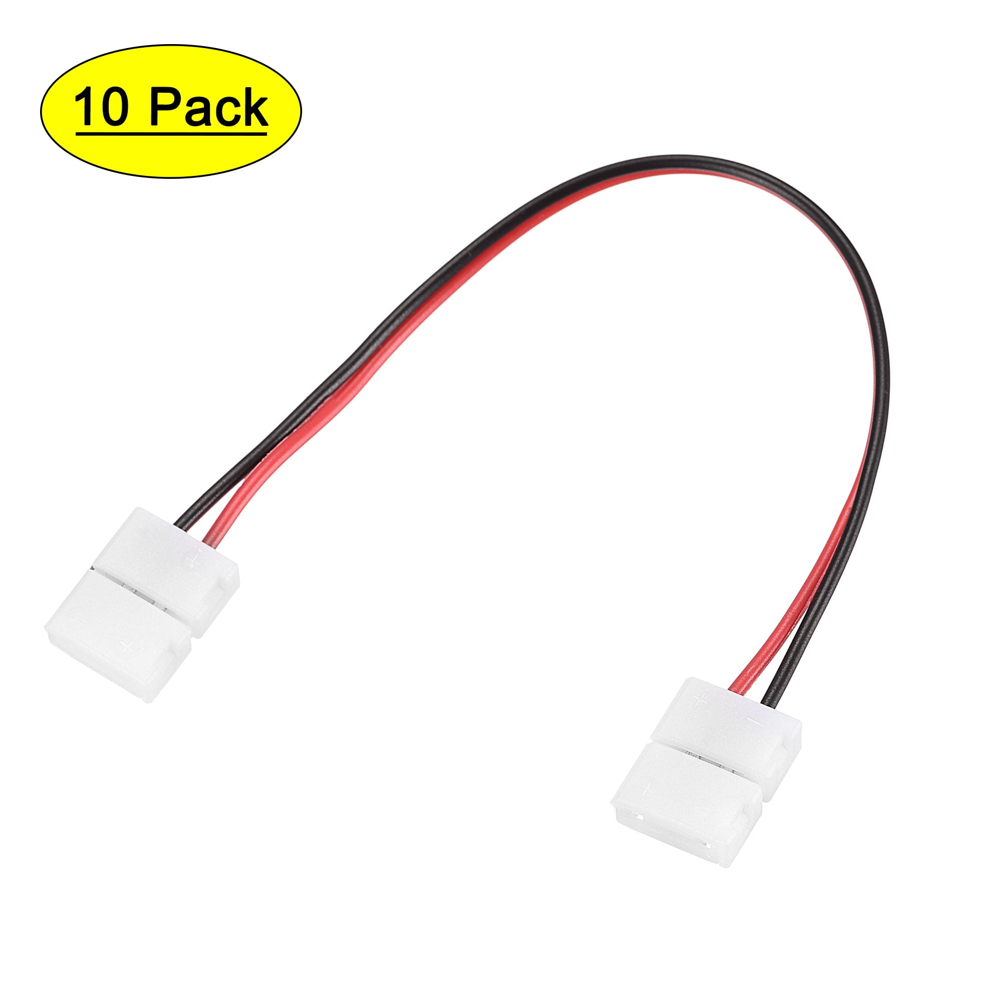 Uxcell 2 Pin 8mm Solderless LED Strip to Strip Light Jumper Cable ...