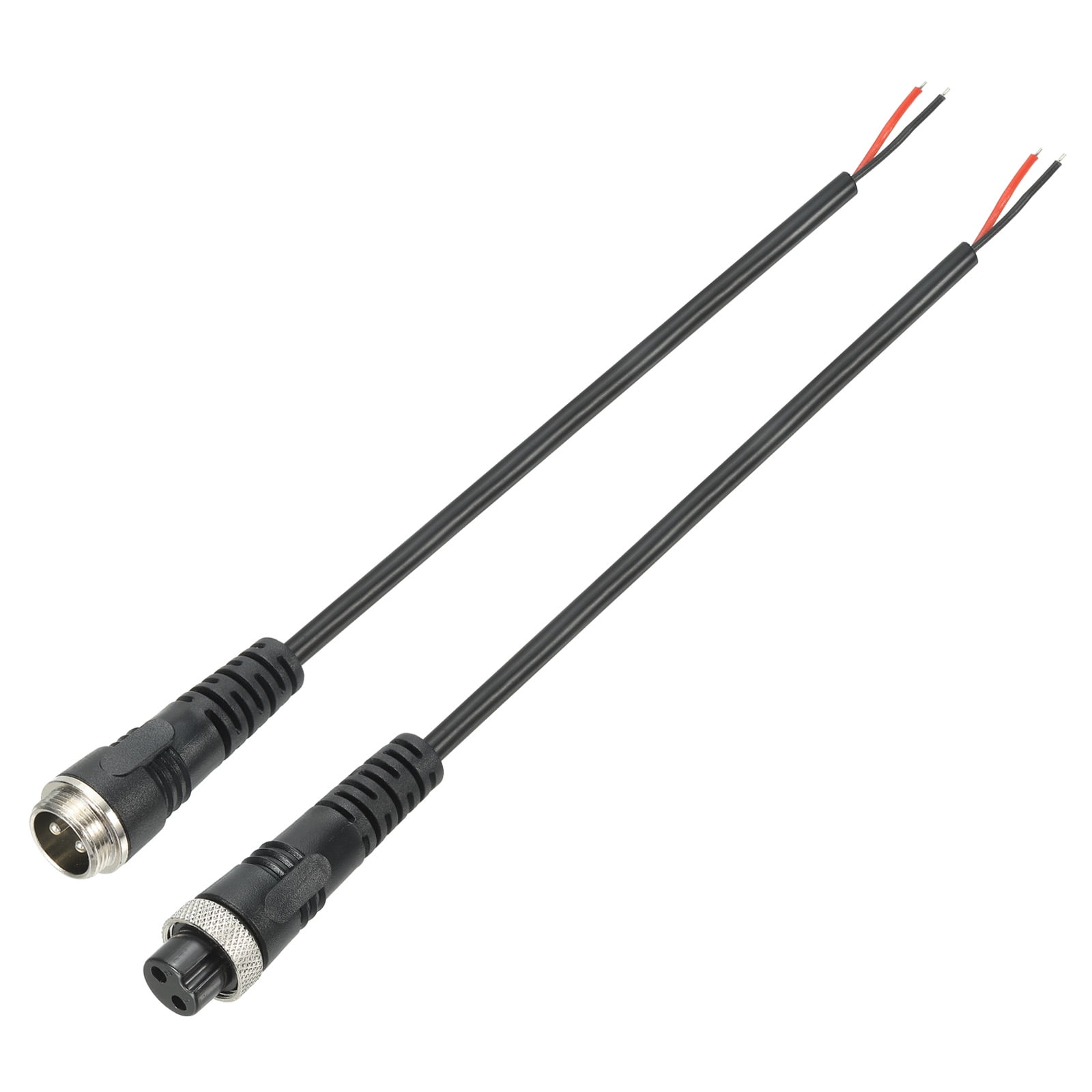 Uxcell 2 Pin Electrical Connector 8 Inch 20cm 2 Core 24 AWG Male Female ...