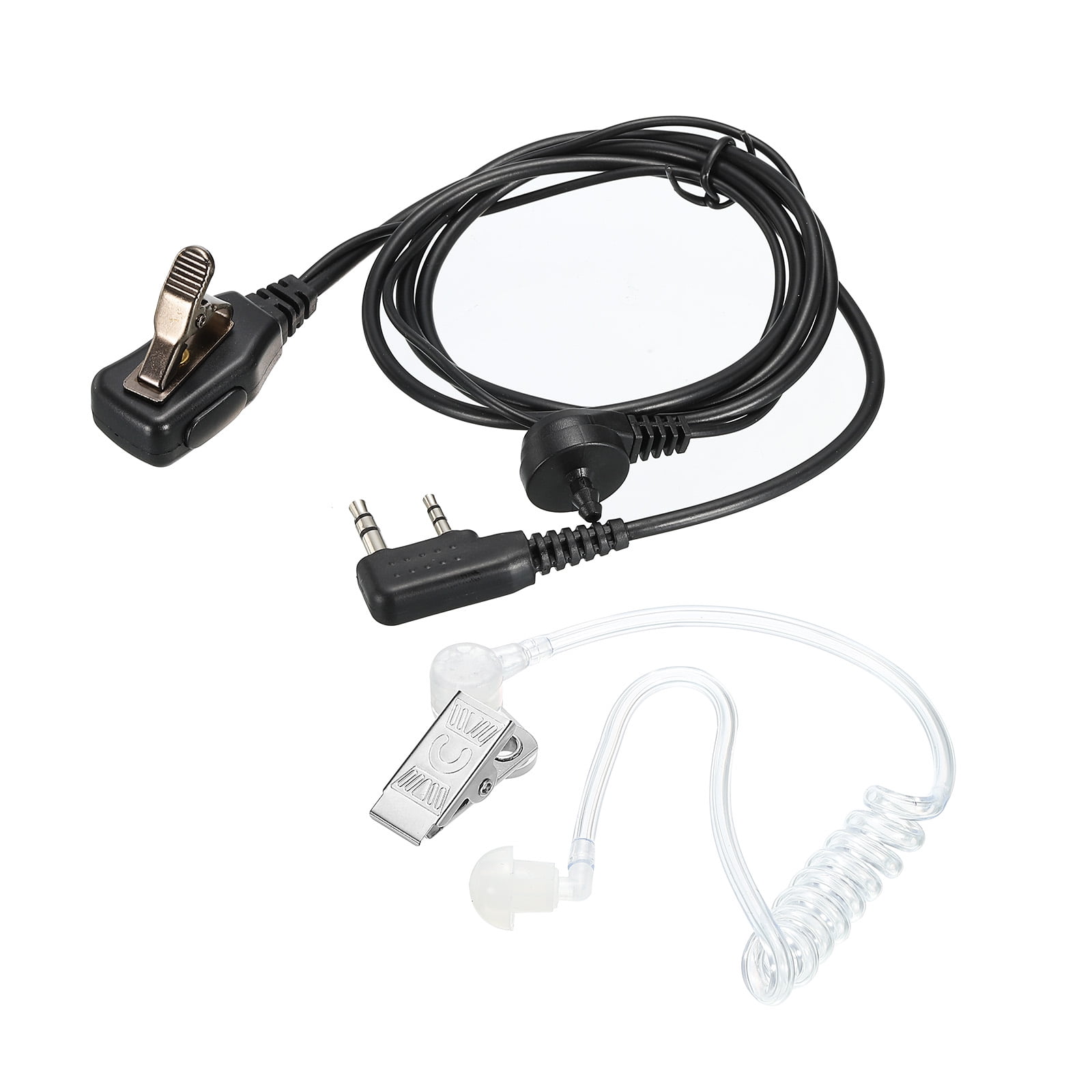 Uxcell 2 Pin Mic Acoustic Headset Walkie Talkie Earpiece for UV2 ...