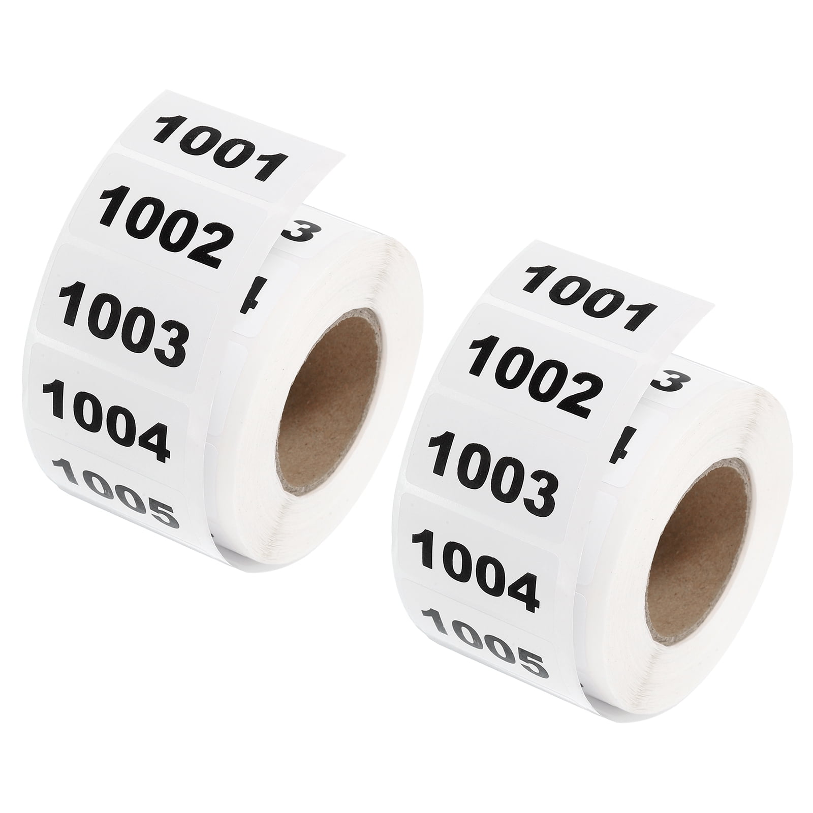 Uxcell 2 Roll Inventory Number Sticker, 1001-2000 Consecutive Numbered Labels Self Adhesive ...