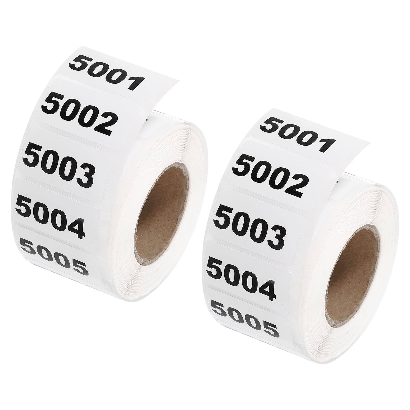 Uxcell 2 Roll Inventory Number Sticker, 5001-6000 Consecutive Numbered ...