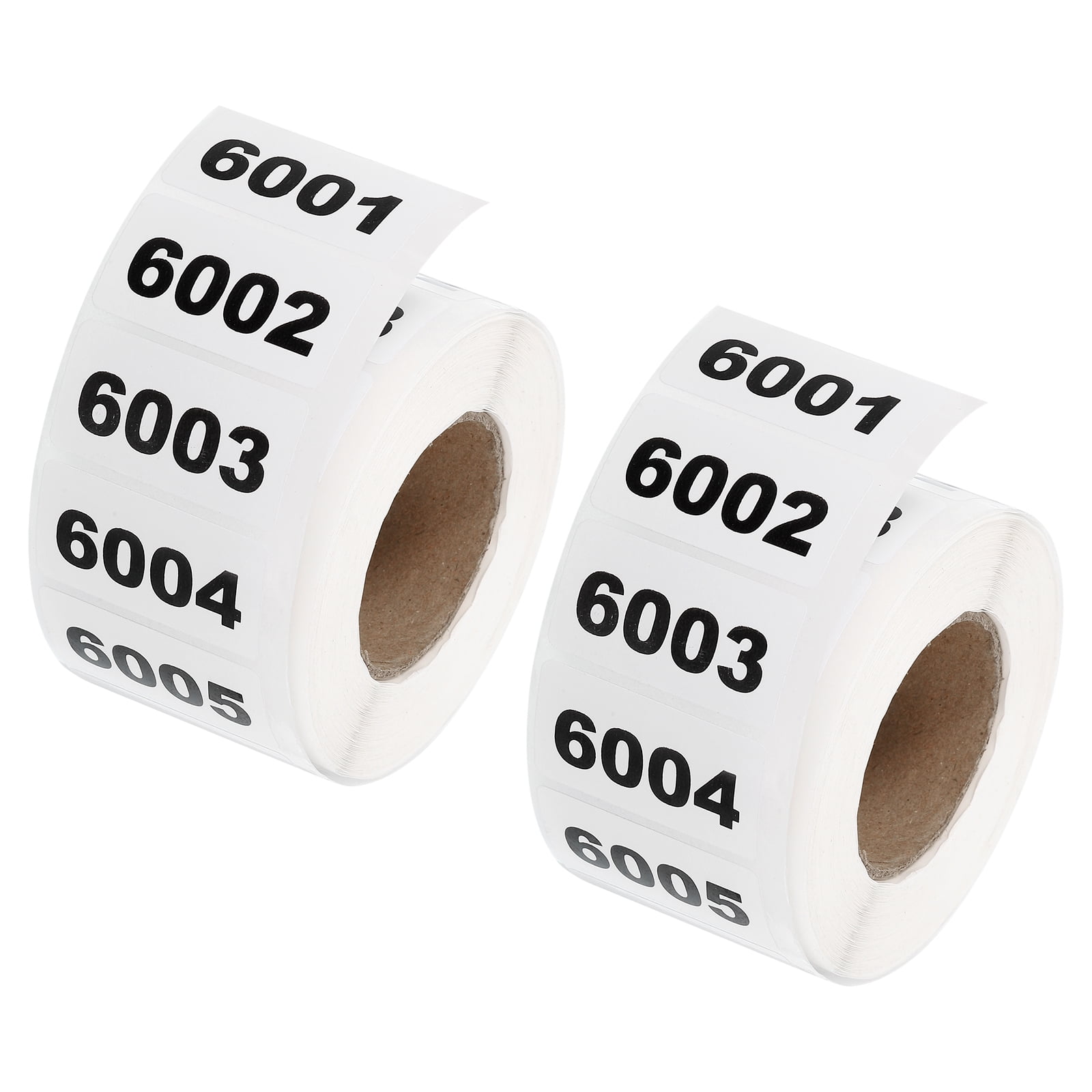 Uxcell 2 Roll Inventory Number Sticker, 6001-7000 Consecutive Numbered ...