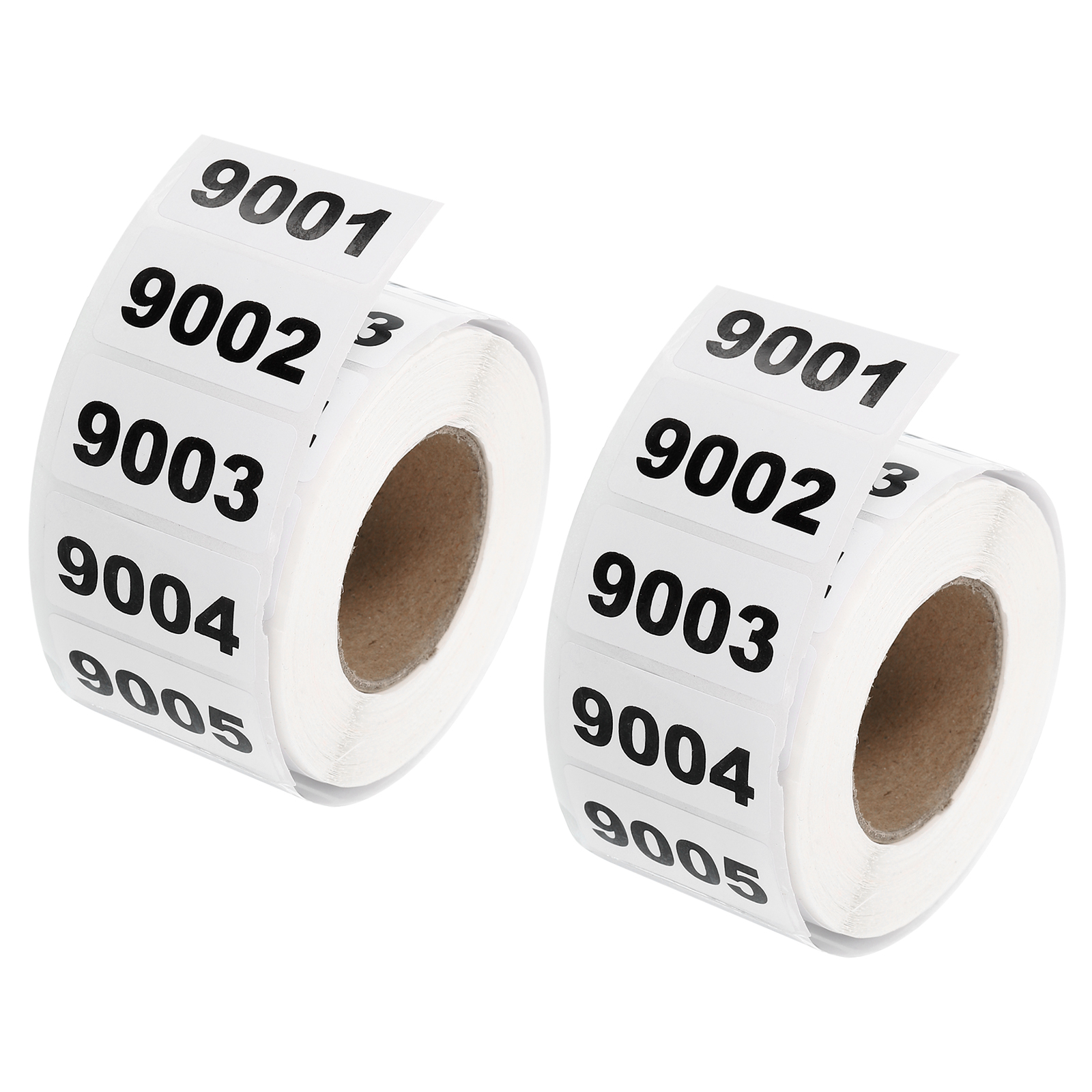 Uxcell 2 Roll Inventory Number Sticker, 9001-10000 Consecutive Numbered Labels Self Adhesive ...
