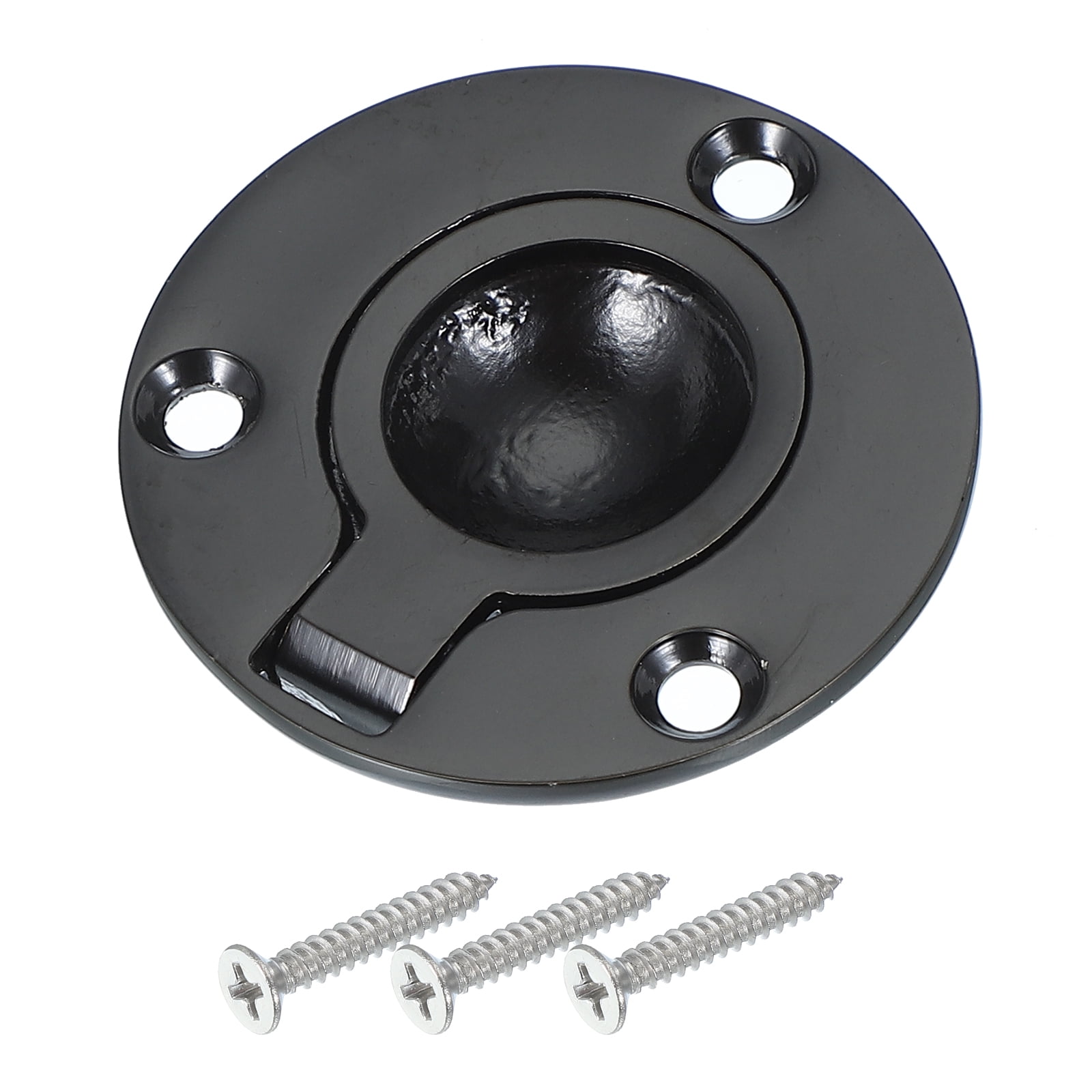 Uxcell 2" Round Flush Pull Ring Handles Square Recessed Door Pull ...
