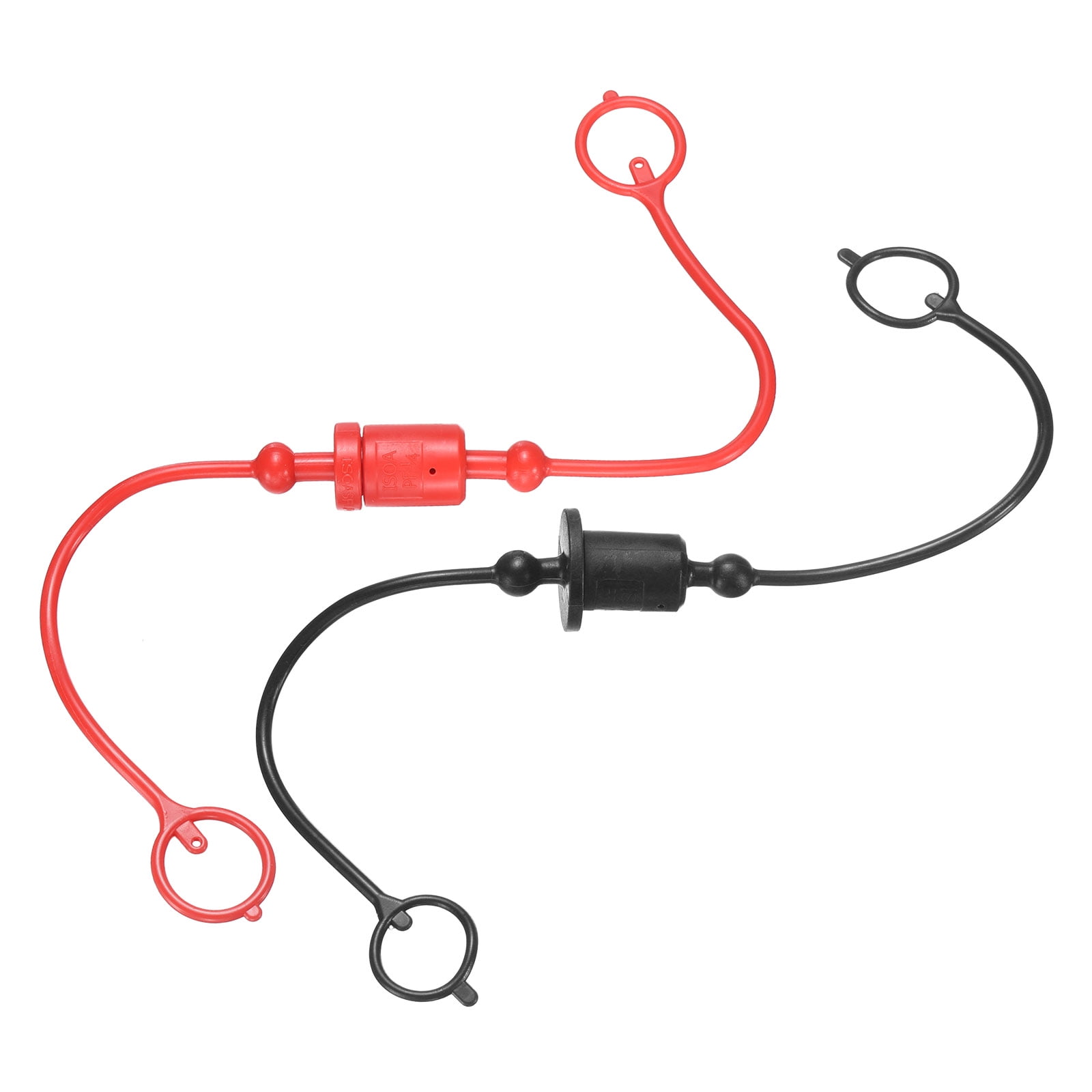 Uxcell 2 Set 1/4 ISO-A Hydraulic Hose Male Dust Cap & Female Plug Cover ...