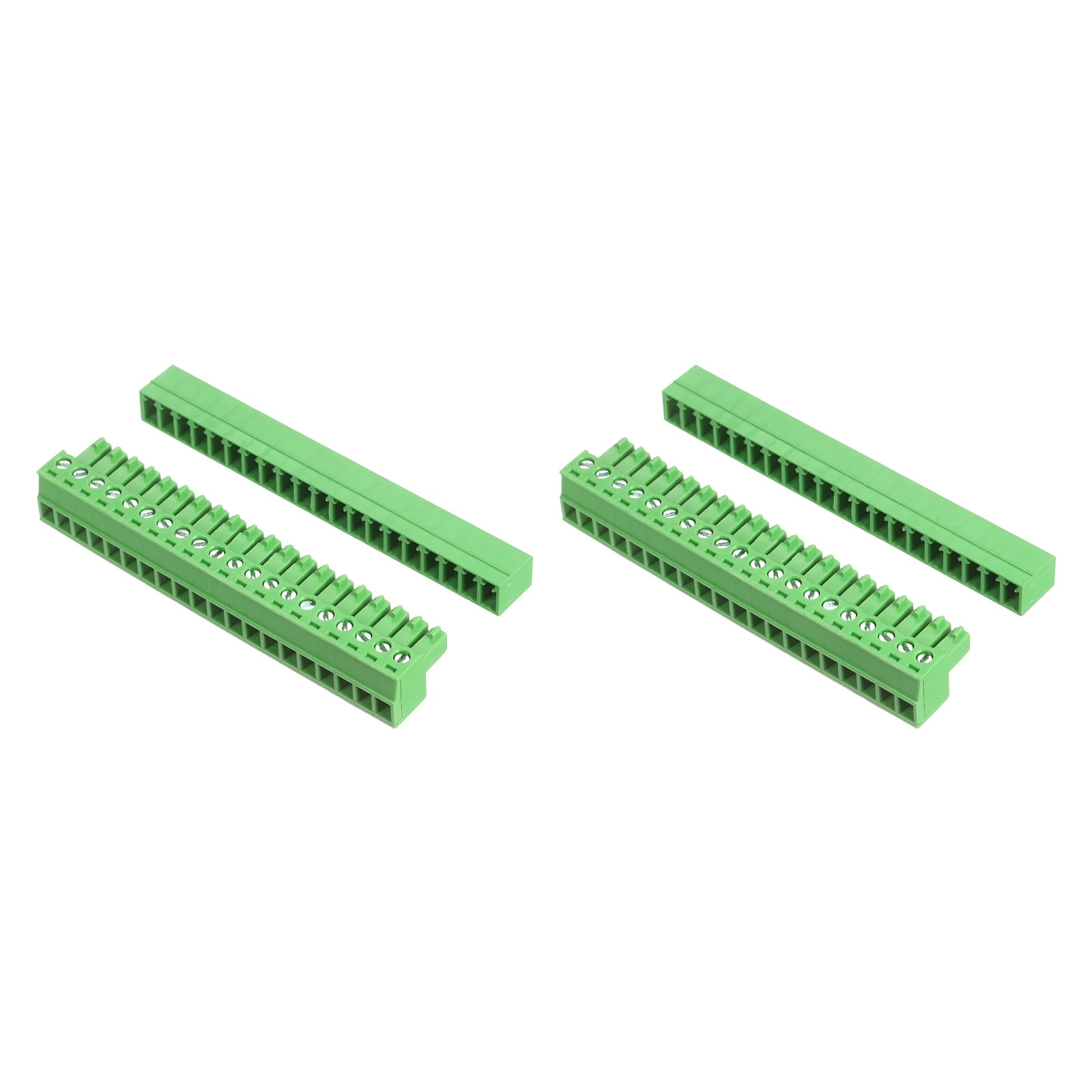 Uxcell 2 Set 20 Pin 3.81mm Pitch PCB Mount Screw Terminal Block ...