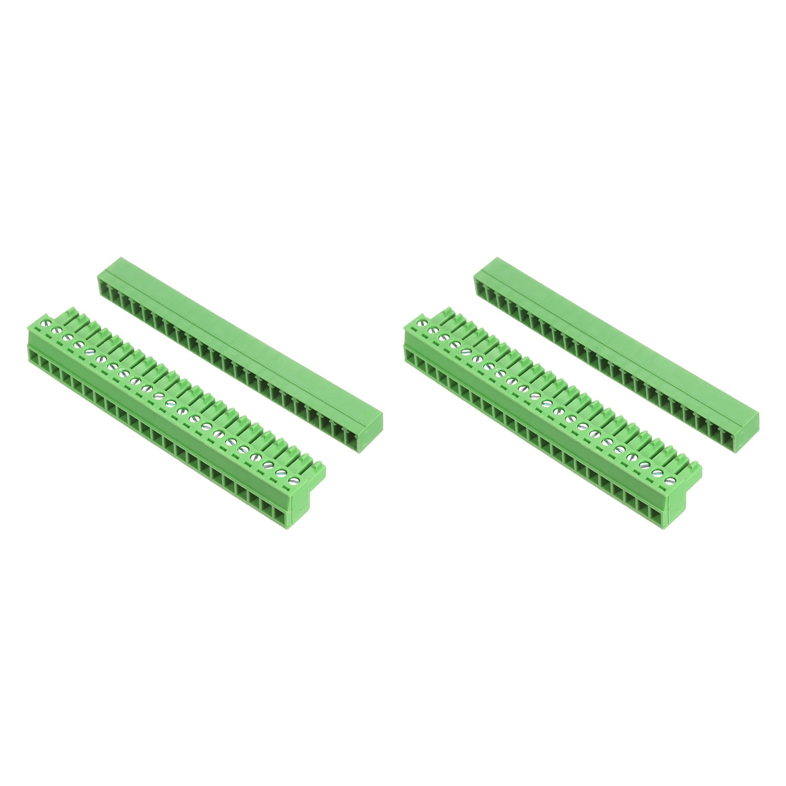Uxcell 2 Set 22 Pin 3.81mm Pitch PCB Mount Screw Terminal Block ...