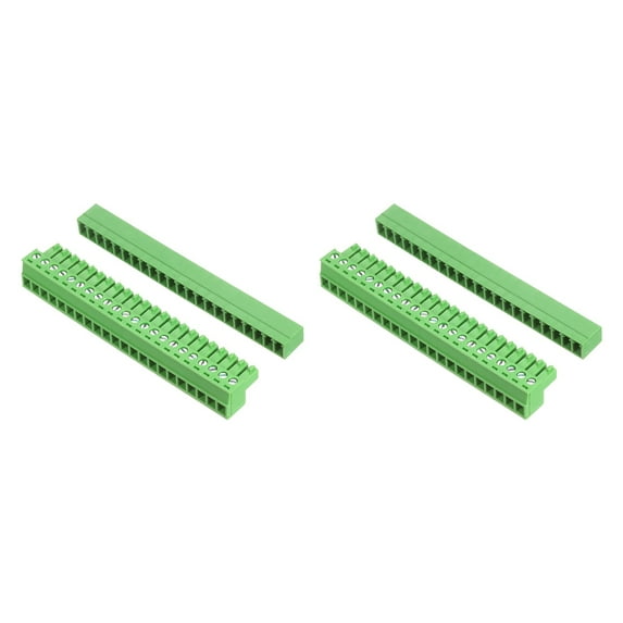 Uxcell 2 Set 22 Pin 3.81mm Pitch PCB Mount Screw Terminal Block ...