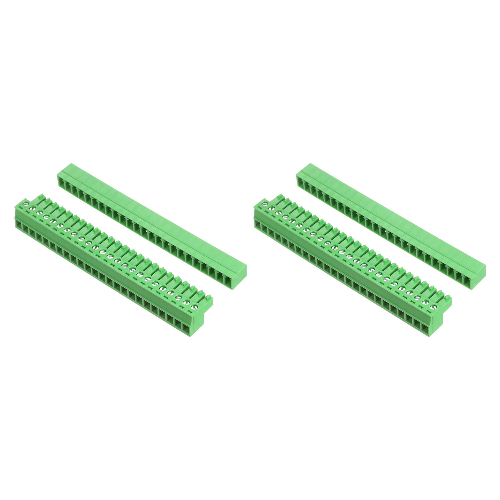 Uxcell 2 Set 24 Pin 3.81mm Pitch PCB Mount Screw Terminal Block ...