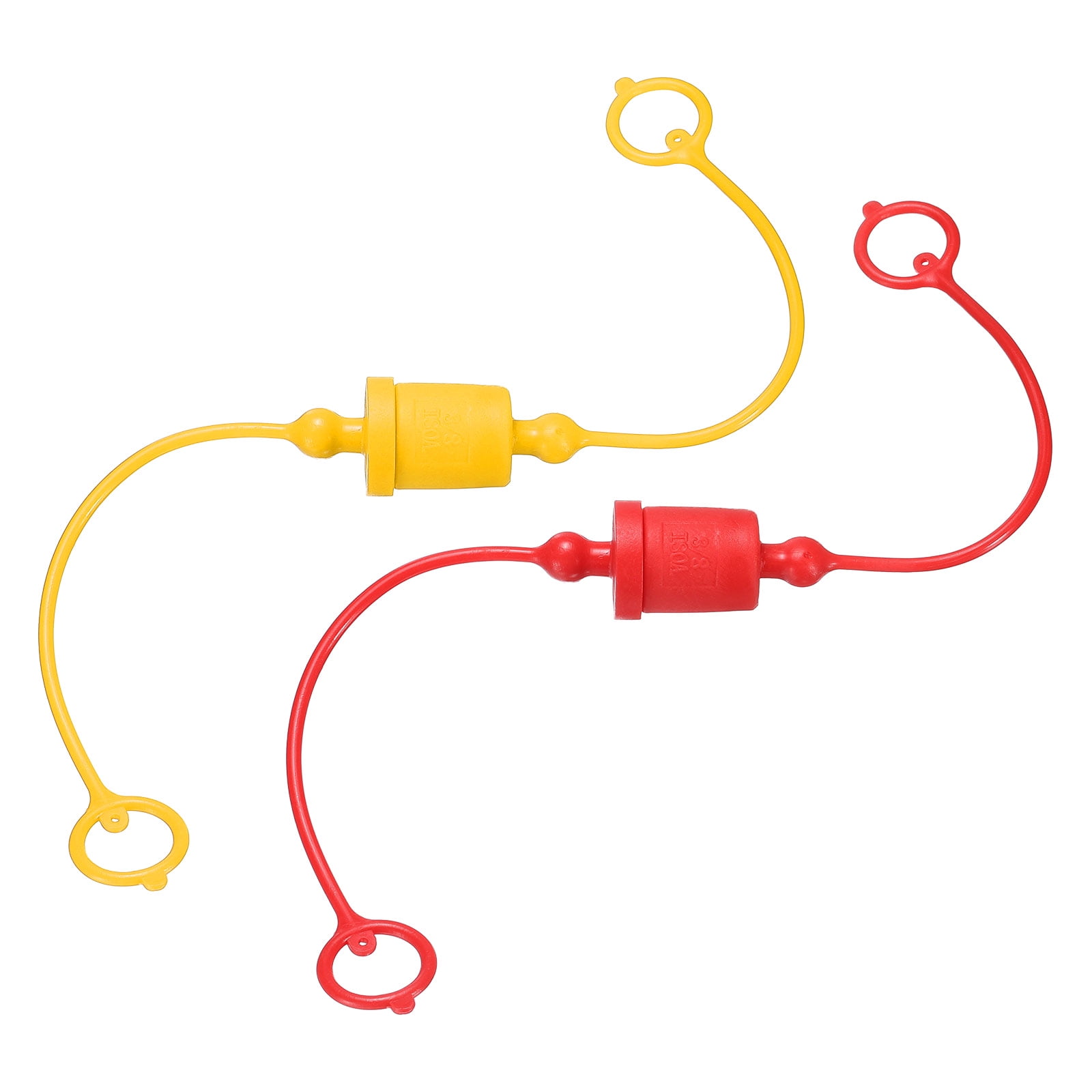 Uxcell 2 Set 3/8 ISO-A Hydraulic Hose Male Dust Cap & Female Plug Cover ...