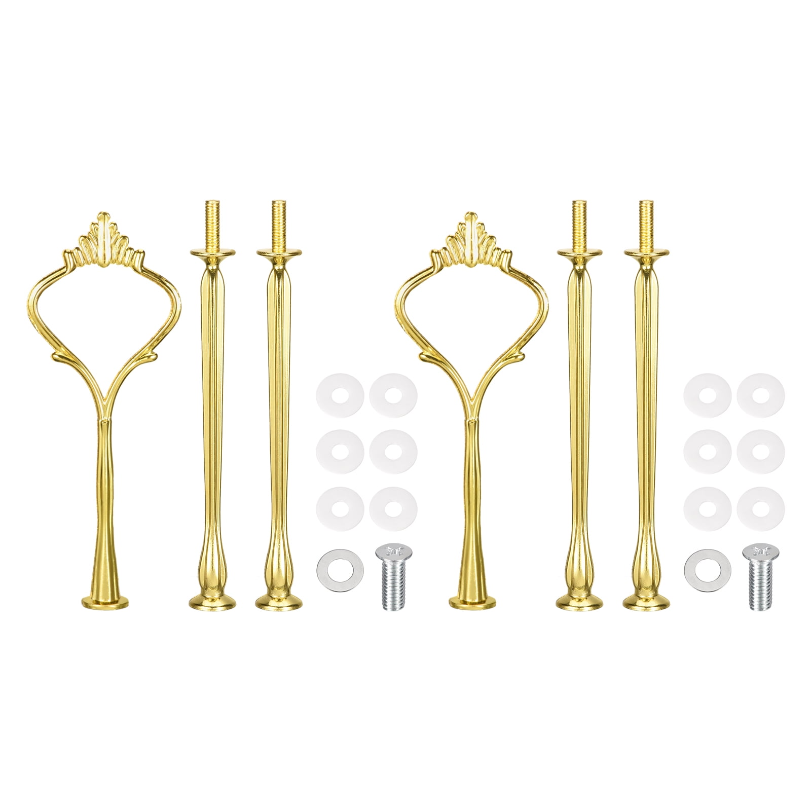 Uxcell 2 Set Cake Tray Stand Handle Plate Hardware Fitting, 3-Tiers ...