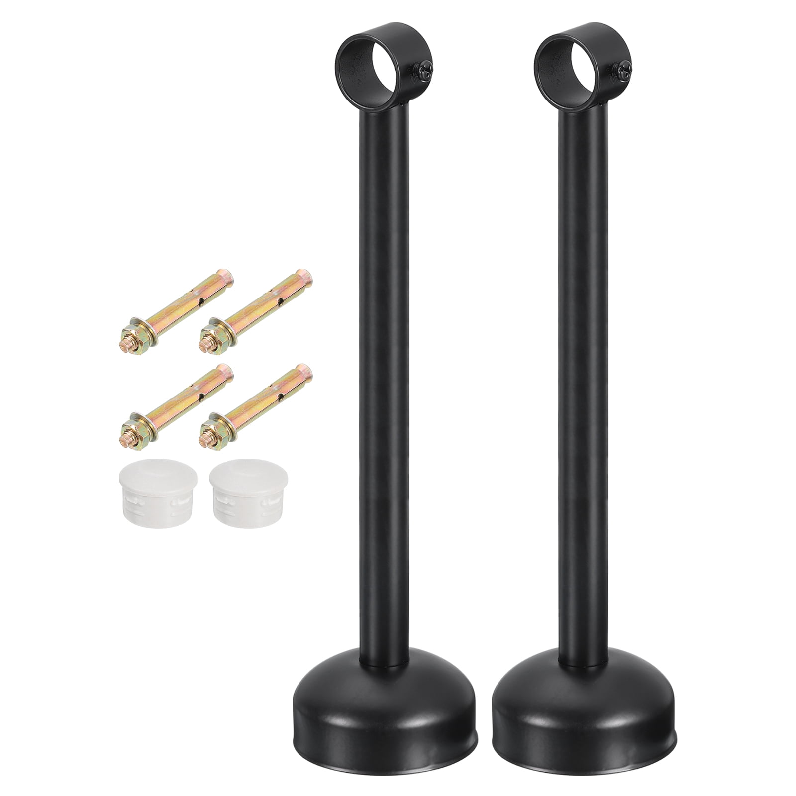 Uxcell 2 Set Ceiling Mount Curtain Rod Bracket, 25x300mm Stainless ...