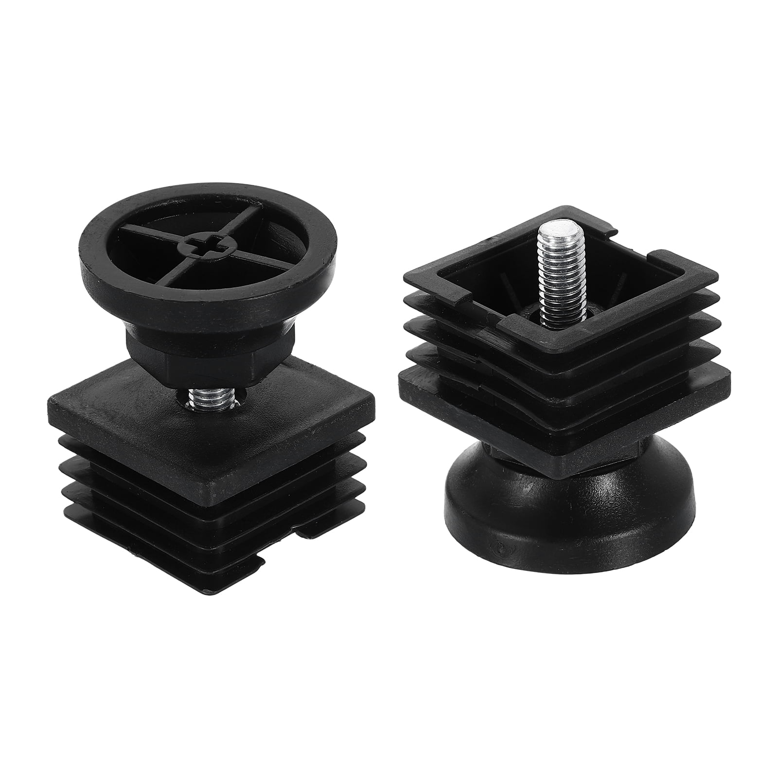 Uxcell 2 Set Leveling Feet, M8x40x40mm Plastic Adjustable Furniture Leg Leveling Square Threaded ...