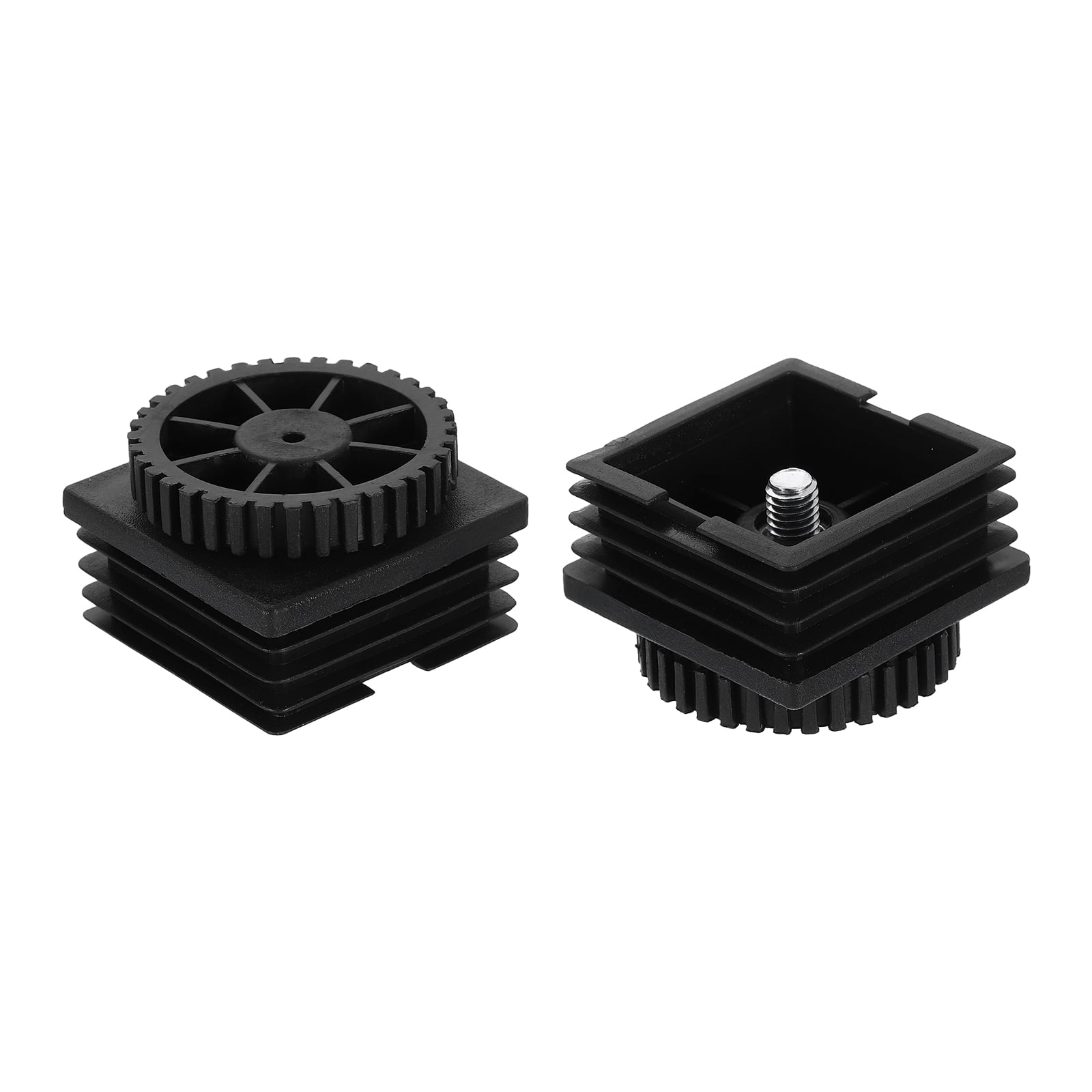 Uxcell 2 Set Leveling Feet, M8x50x50mm Plastic Adjustable Furniture Leg ...