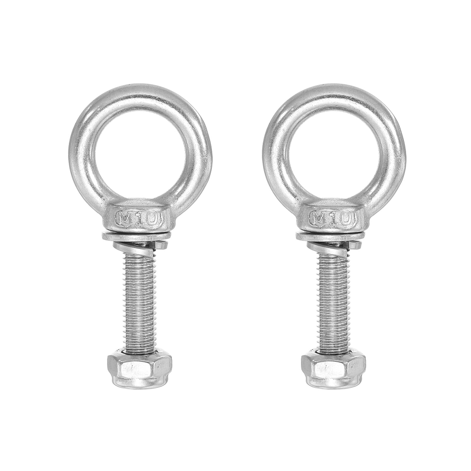 Uxcell 2 Set M10x35 Lifting Shoulder Eye Bolts, 304 Stainless Steel ...