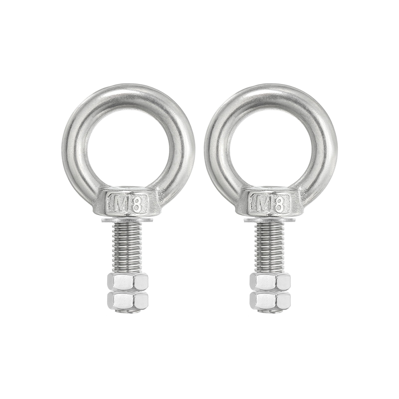 Uxcell 2 Set M8x40 Lifting Shoulder Eye Bolts, 304 Stainless Steel Eye ...