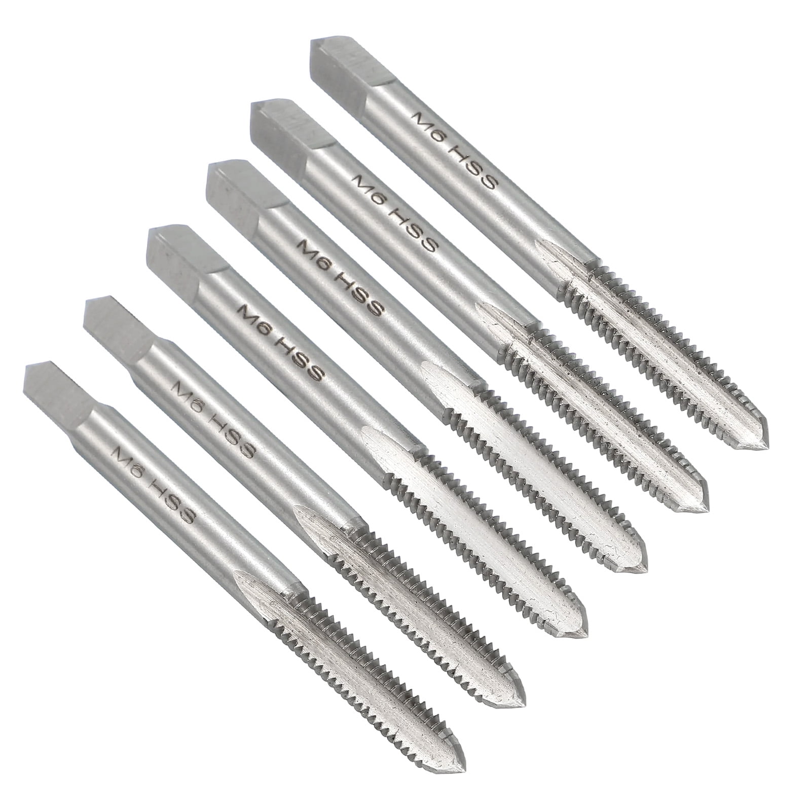 Uxcell 2 Set Metric Hand Tap Set, M6 x 1 H2 Thread Taper + Plug ...