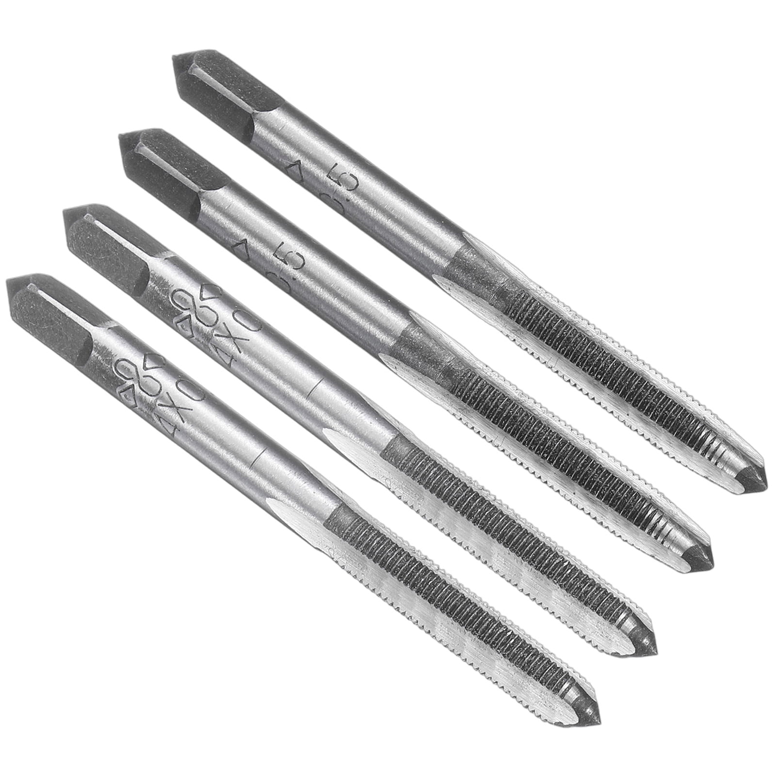 Uxcell 2 Set Metric Hand Taps M4 x 0.5 H2 Thread Taper + Bottom Tap ...