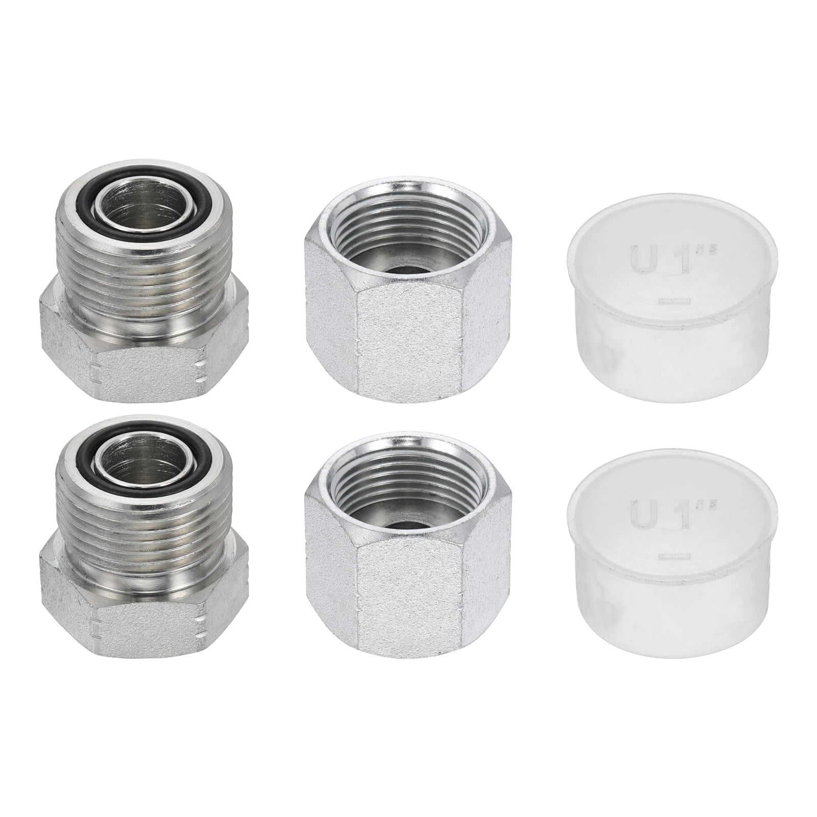 Uxcell 2 Set ORFS Hydraulic Cap & Plug Assortment Kit, O-Ring Face Seal ...
