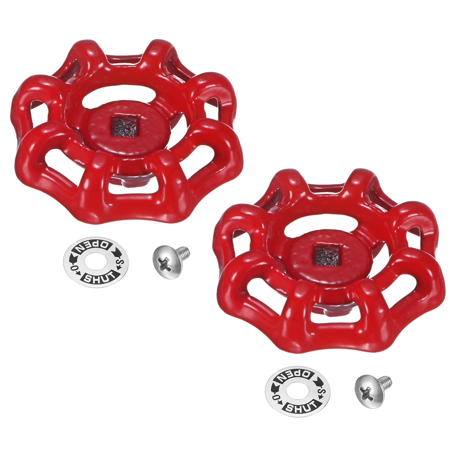 Uxcell 2-Set Outside Faucet Handle, 5x5mm Paint Cast Iron Square Stem ...