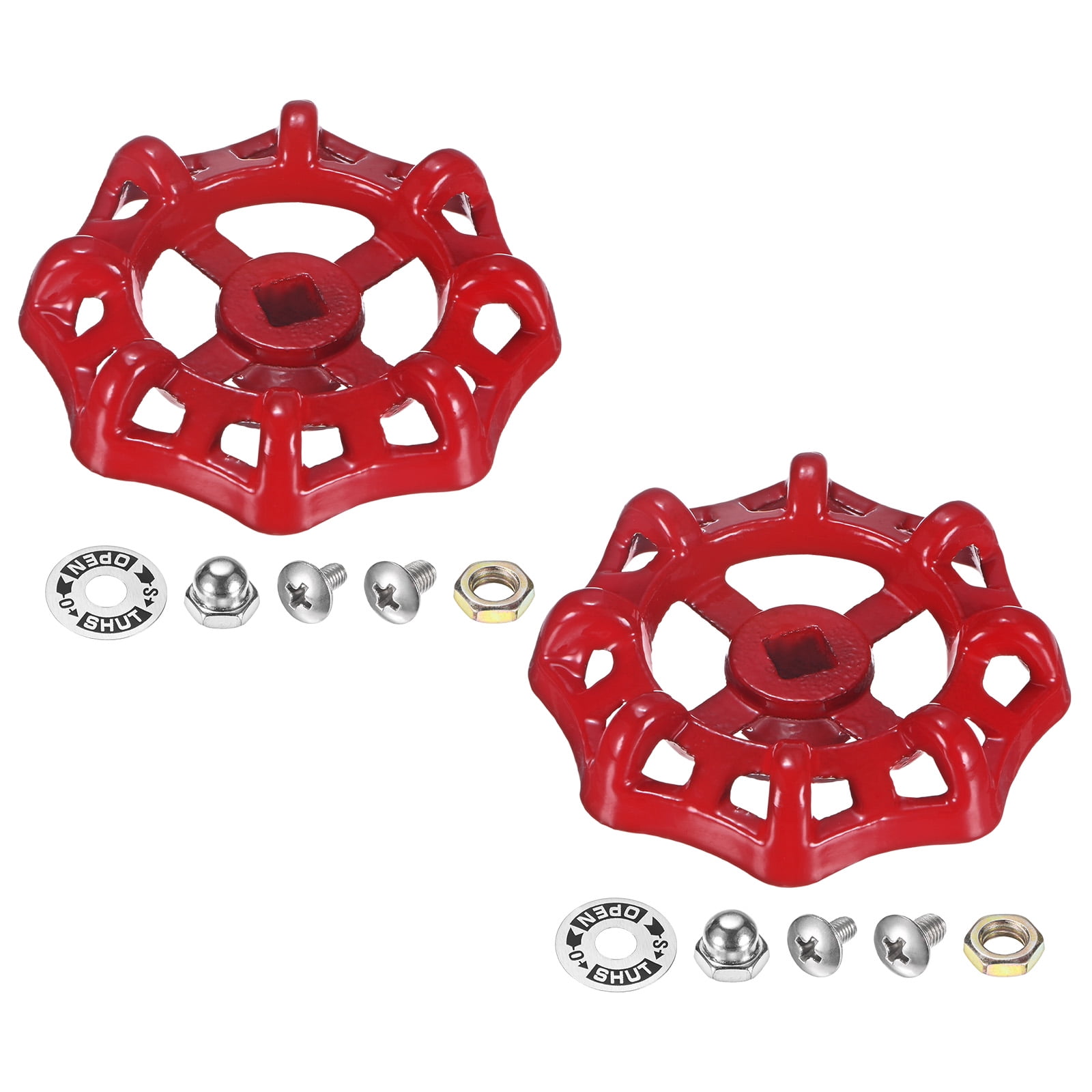 Uxcell 2-Set Outside Faucet Handle, 8x8mm Paint Cast Iron Square Stem ...