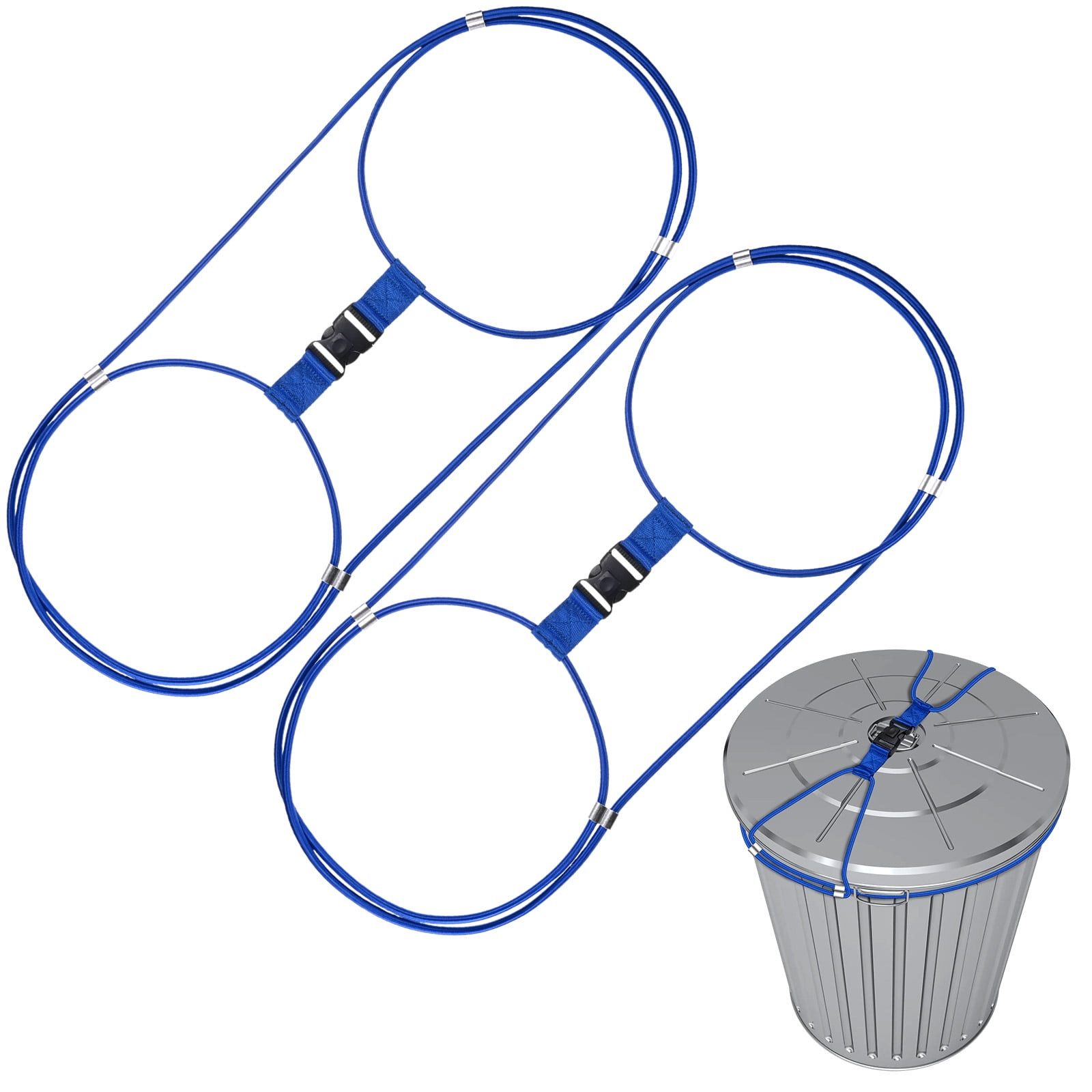 Uxcell 2-Set Trash Can Locks for Animals, 30-50 Gallon Buckle Type ...