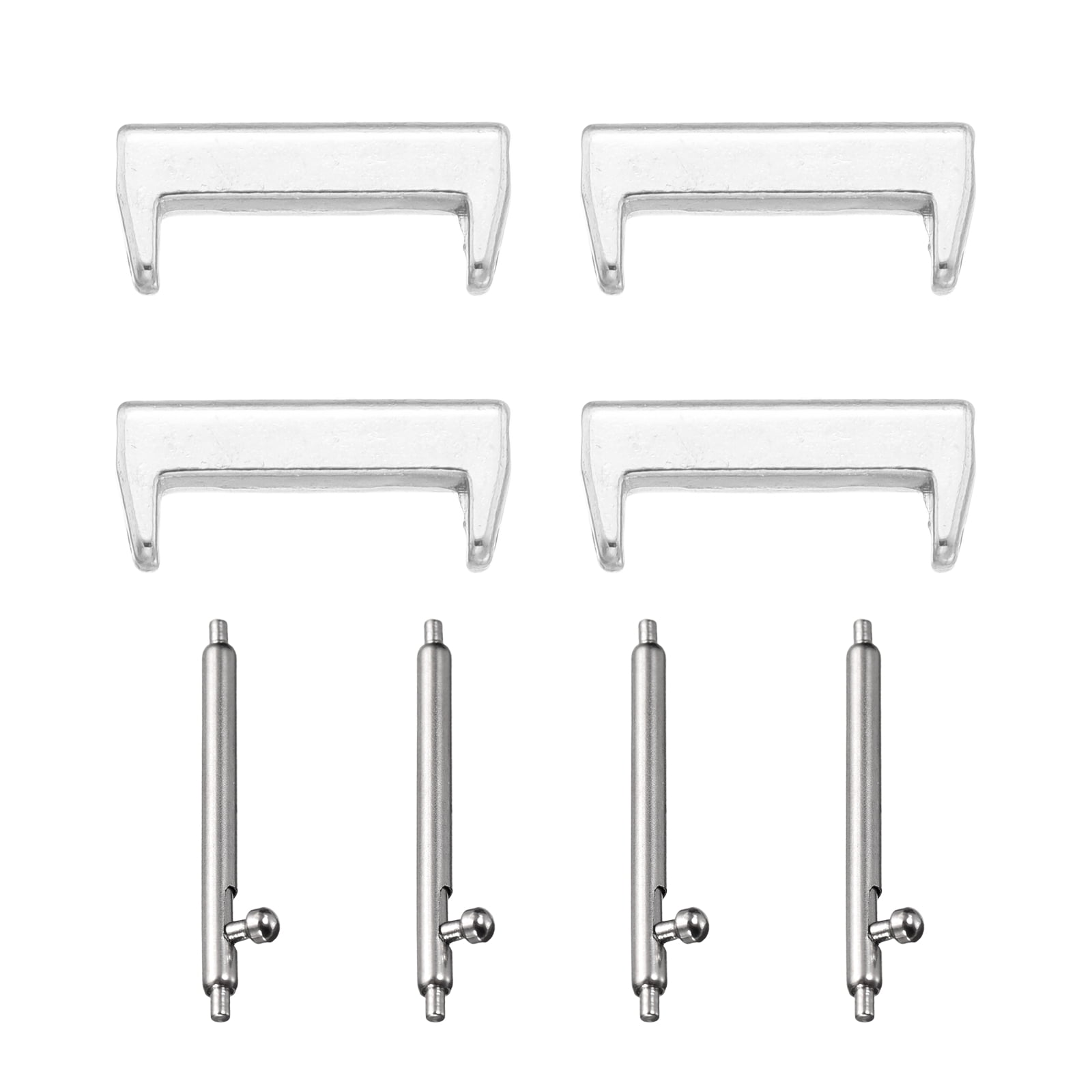 Uxcell 2 Set Watch Band Connectors (12mm, Silver) Universal Stainless ...