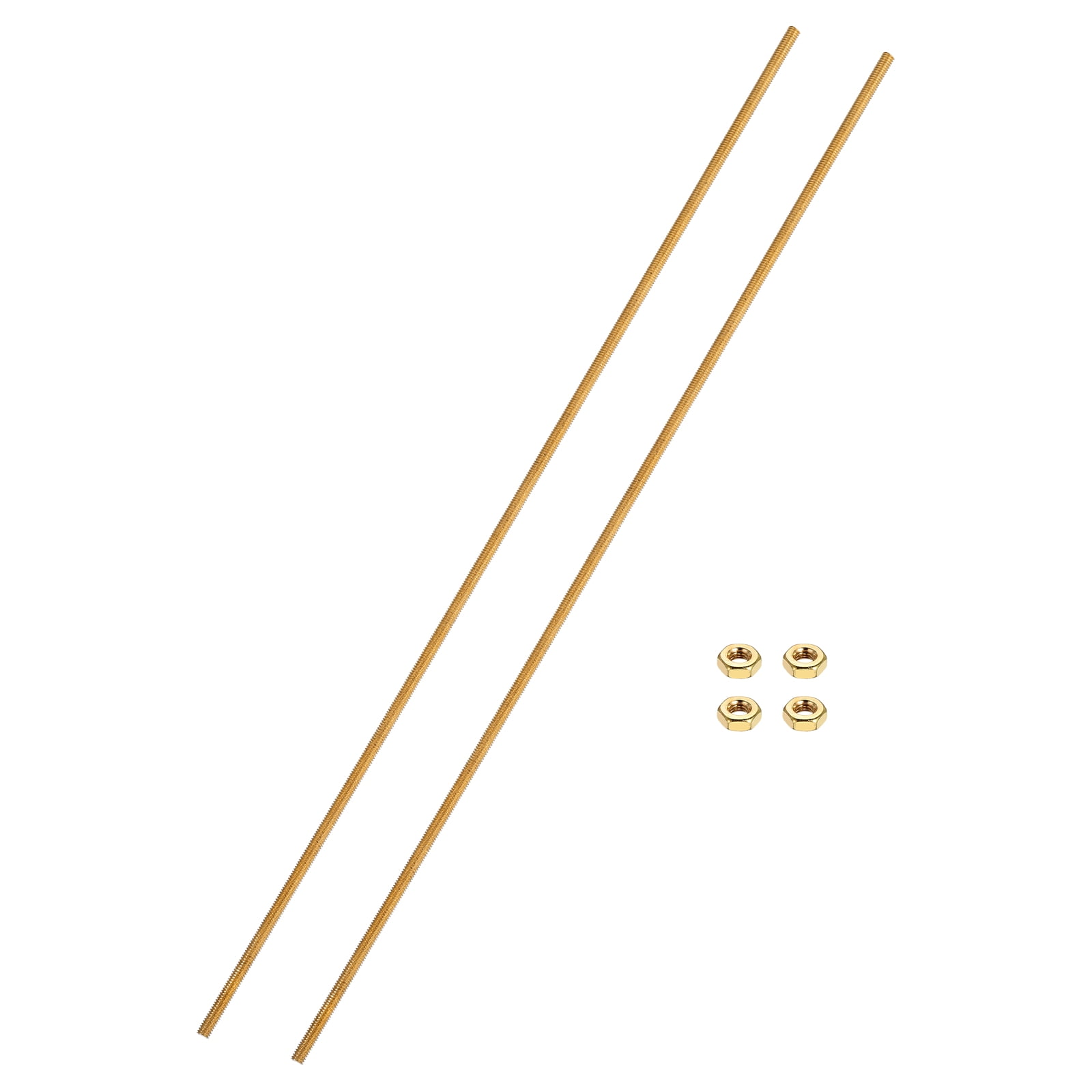 Uxcell 2 Sets Brass Fully Threaded Rod, M2.5x0.45mm Pitch Right Hand ...