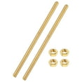 Uxcell 2 Sets Brass Fully Threaded Rod, M5x0.8mm Pitch Right Hand ...