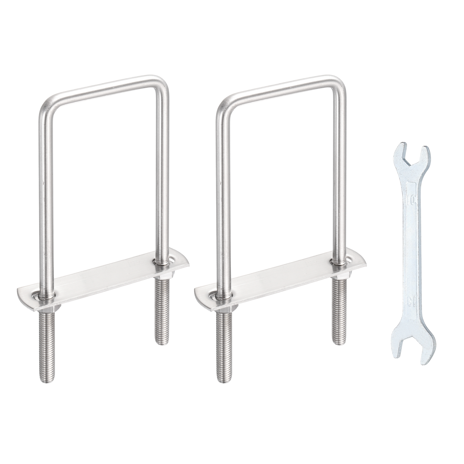 Uxcell 2 Sets M8 Square U-Bolts, 2.36" Inner Width 6.3" Length 304 ...