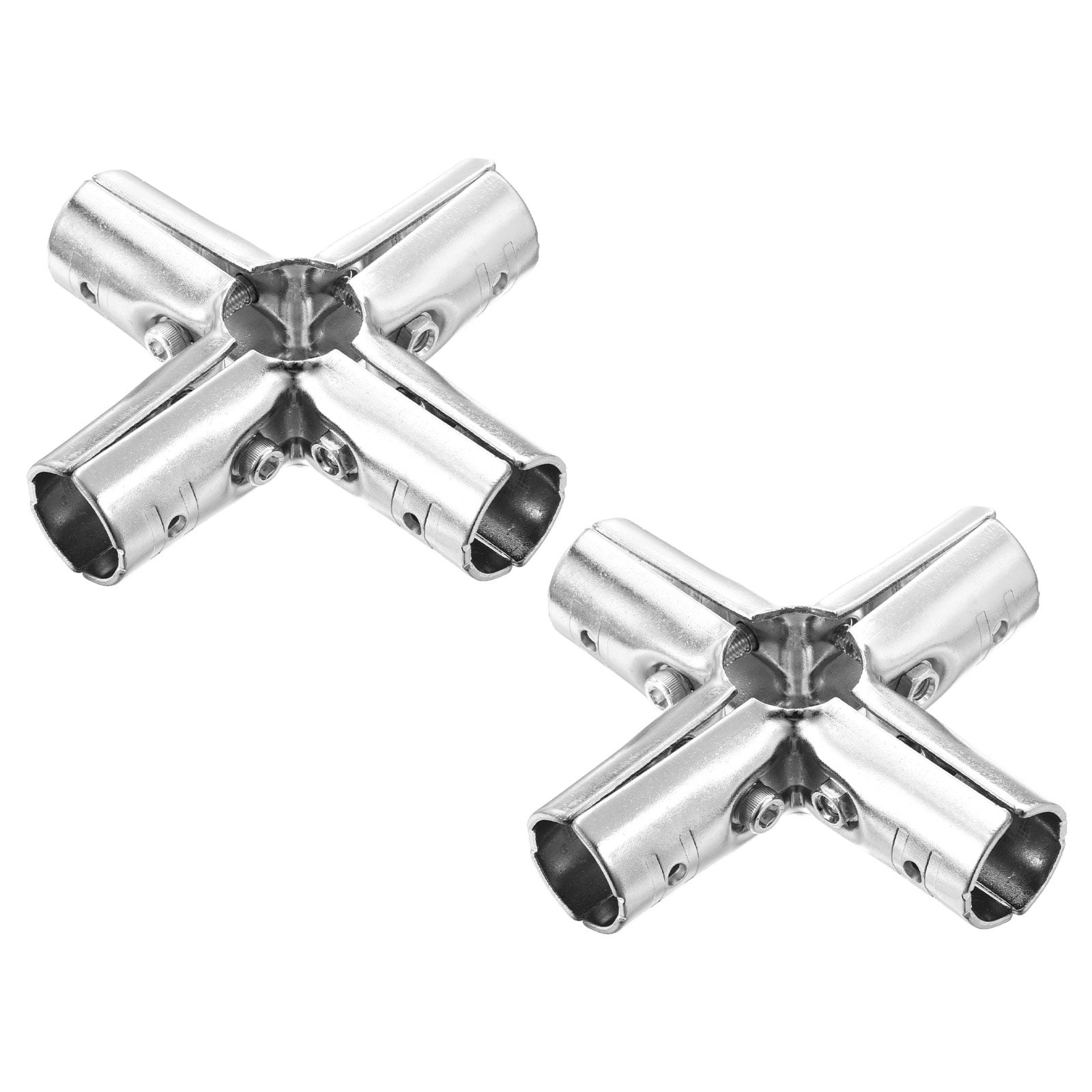Uxcell 2 Sets Pipe Clamp Connector, 130 x 128mm End Rail Clamps Fit 1-1 ...