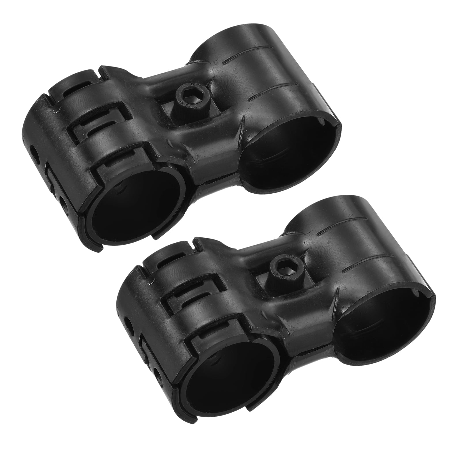 Uxcell 2 Sets Pipe Clamp Connector, 82 x 35mm End Rail Clamps Fit 1-1/8 ...