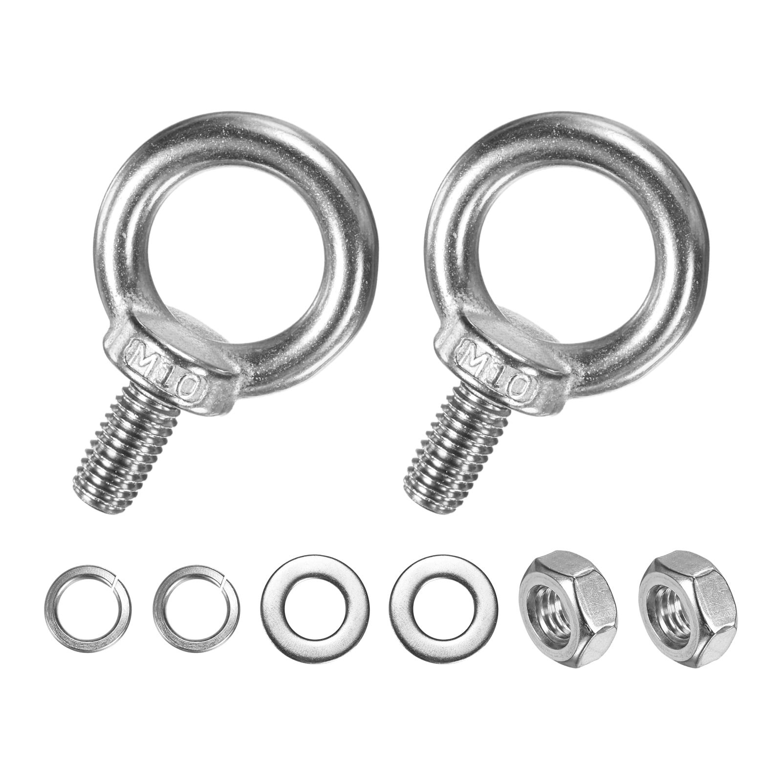 Uxcell 2-Sets Stainless Eyebolt M10x18mm Shoulder Lifting Eye Bolt with ...