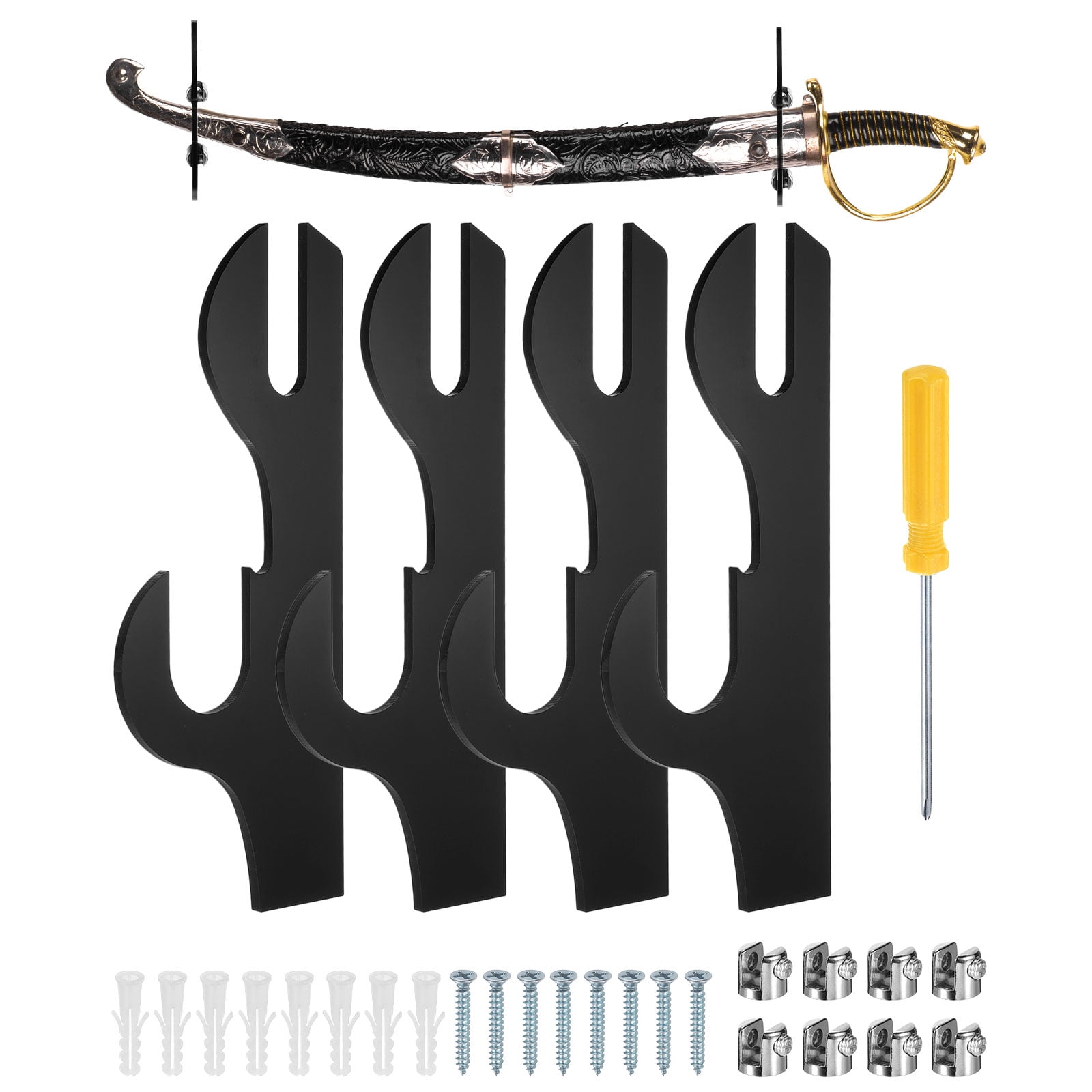 Uxcell 2 Sets Sword Holder Wall Mount Sword Racks for Sword Displaying ...