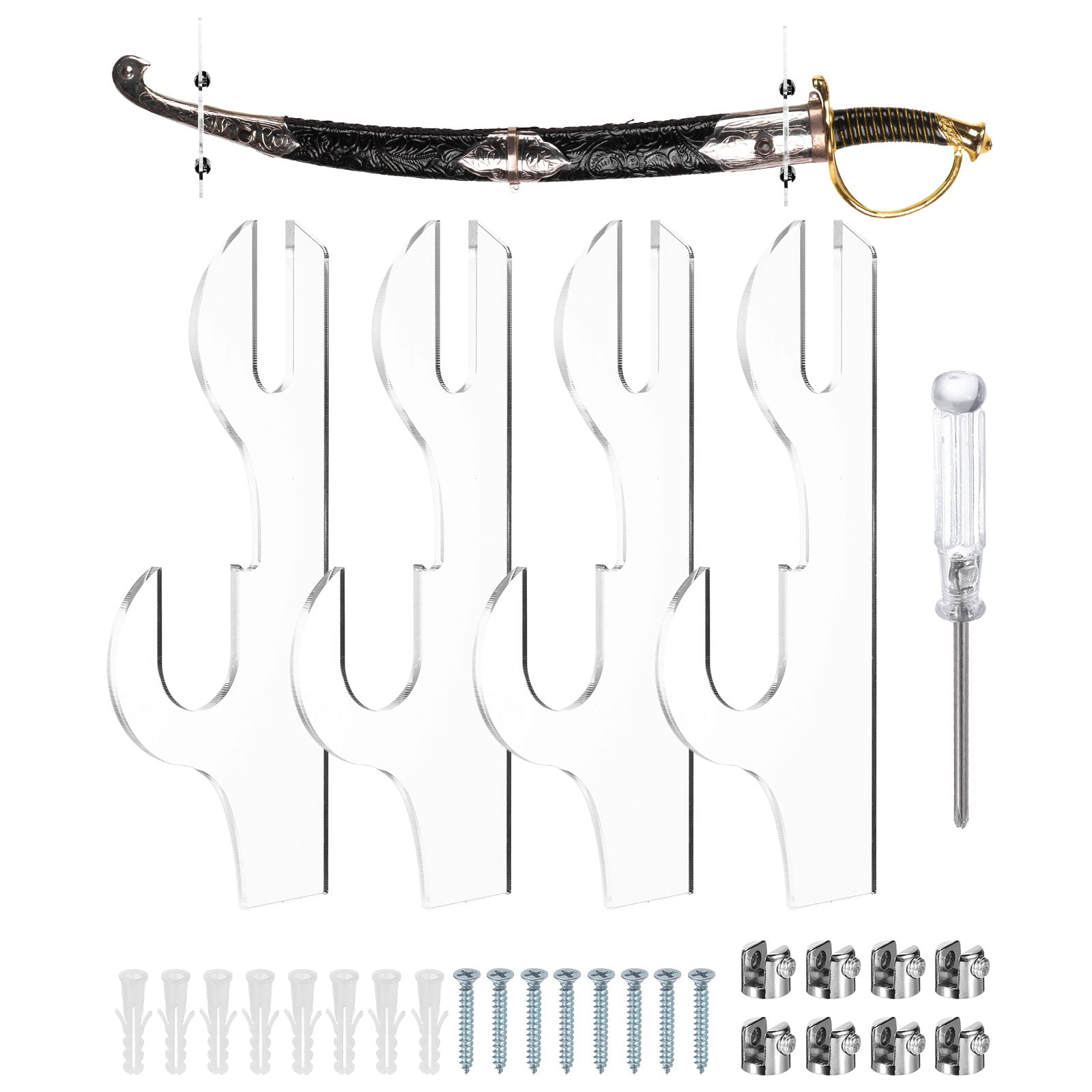 Uxcell 2 Sets Sword Holder Wall Mount Sword Racks for Sword Displaying ...