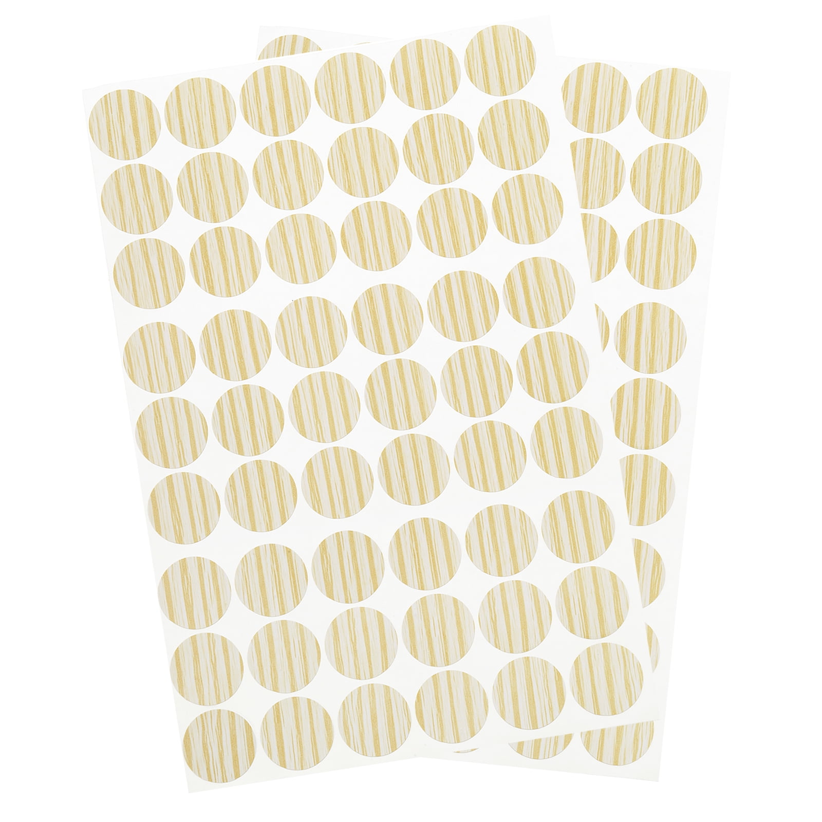 Uxcell 2 Sheets/108Pcs Screw Hole Stickers, 21mm Textured Brown Self ...